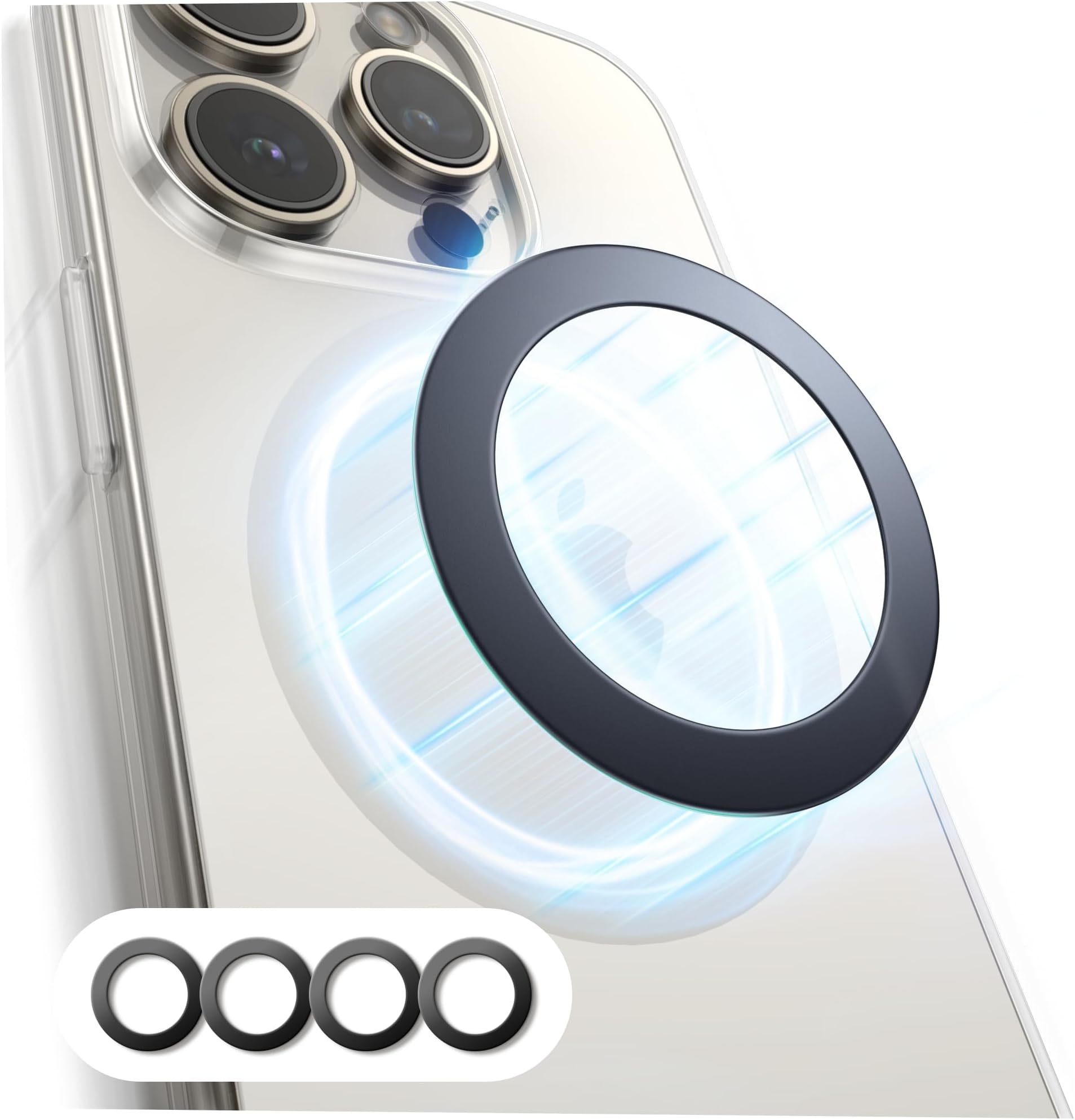 Amazon.com: LISEN Ultra-Thin(0.4mm) for Magsafe Sticker, Strong Suction ...