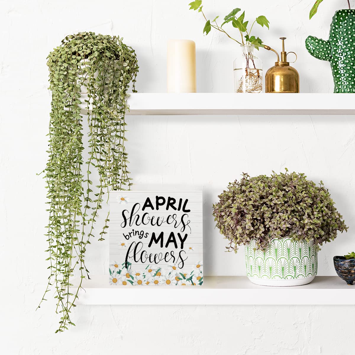 Snapklik.com : April Showers Sign Desk Decor Wooden Box Sign Funny ...