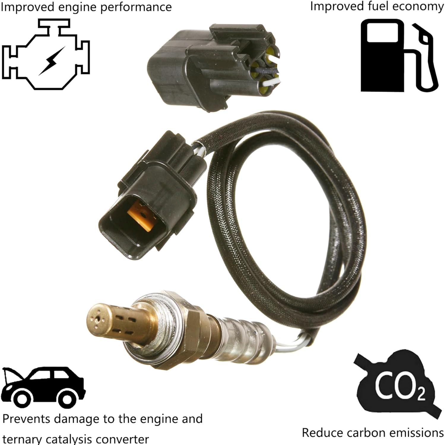 Oxygen Sensor compatible with Chevrolet 2009 2010 2011 Aveo Aveo5 L4 1.6L Downstream O2 sensor ...