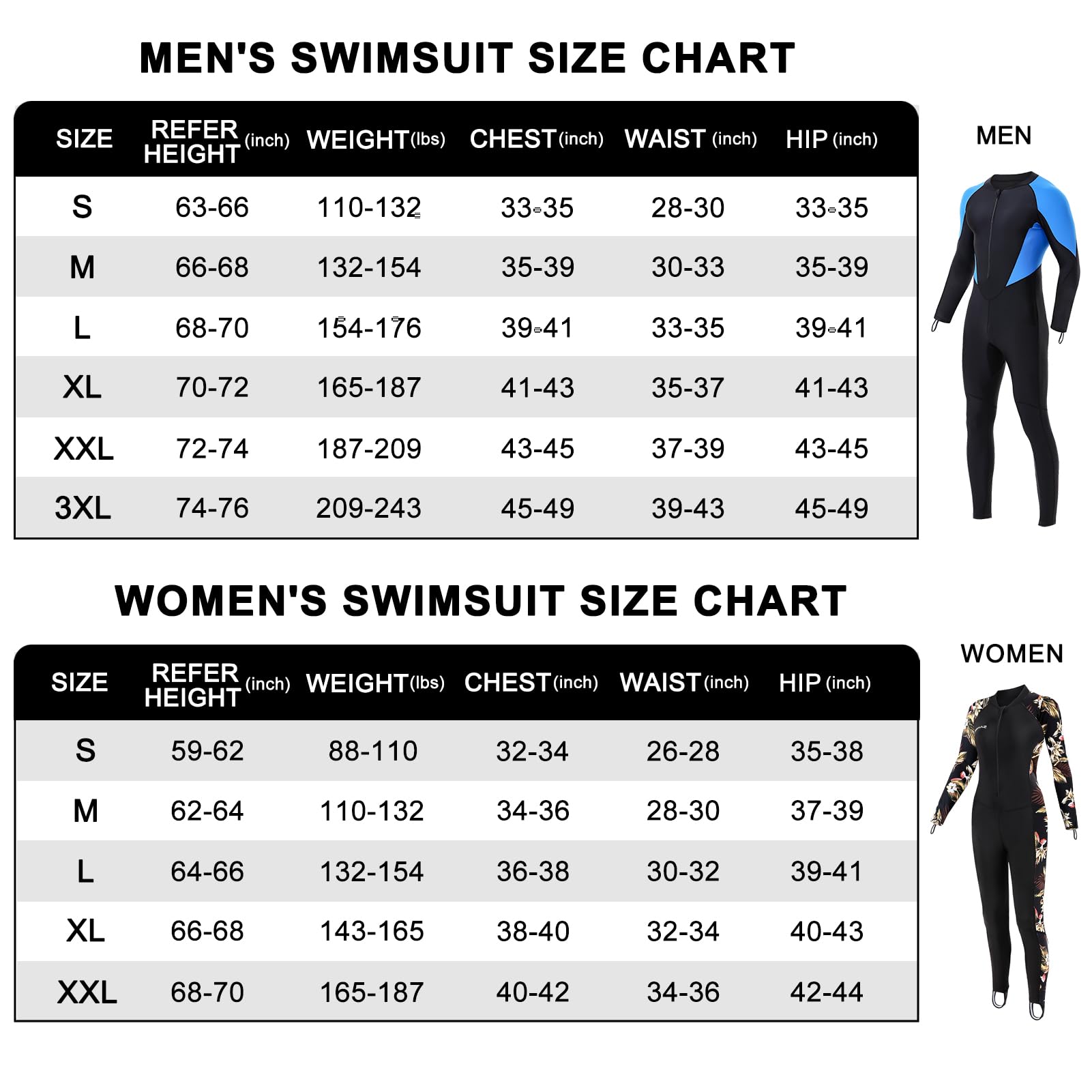 Snapklik.com : Women Men Dive Skins Suit Thin Wetsuit, Rash Guard Full ...