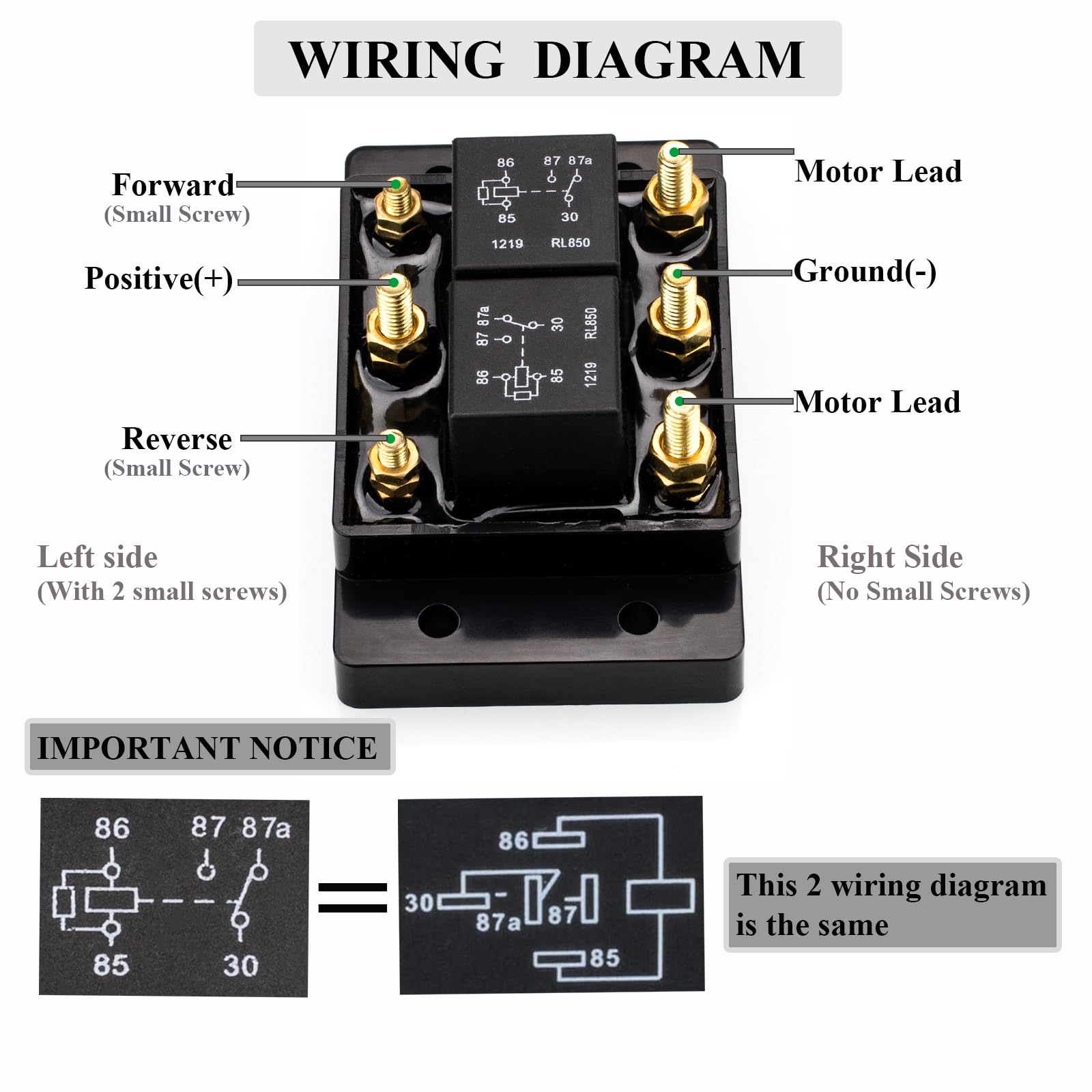 Relay 12v Forward & Reverse Relay Module Six Terminal For Tarp And ...