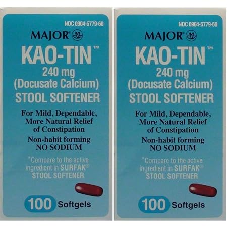 Amazon.com: Major Docusate Calcium 240 mg Stool Softener Laxative ...