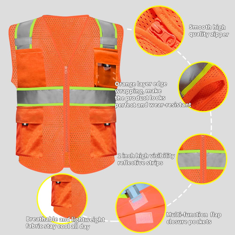 Snapklik.com : HYCOPROT High Visibility Mesh Reflective Safety Vests