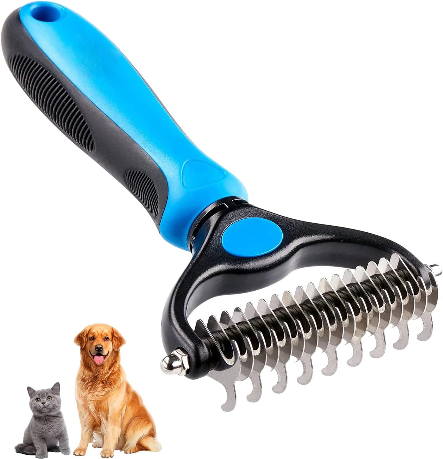 JESWO Cepillo para Perros y Gatos, Cepillo para Mascotas Quita Pelo ...