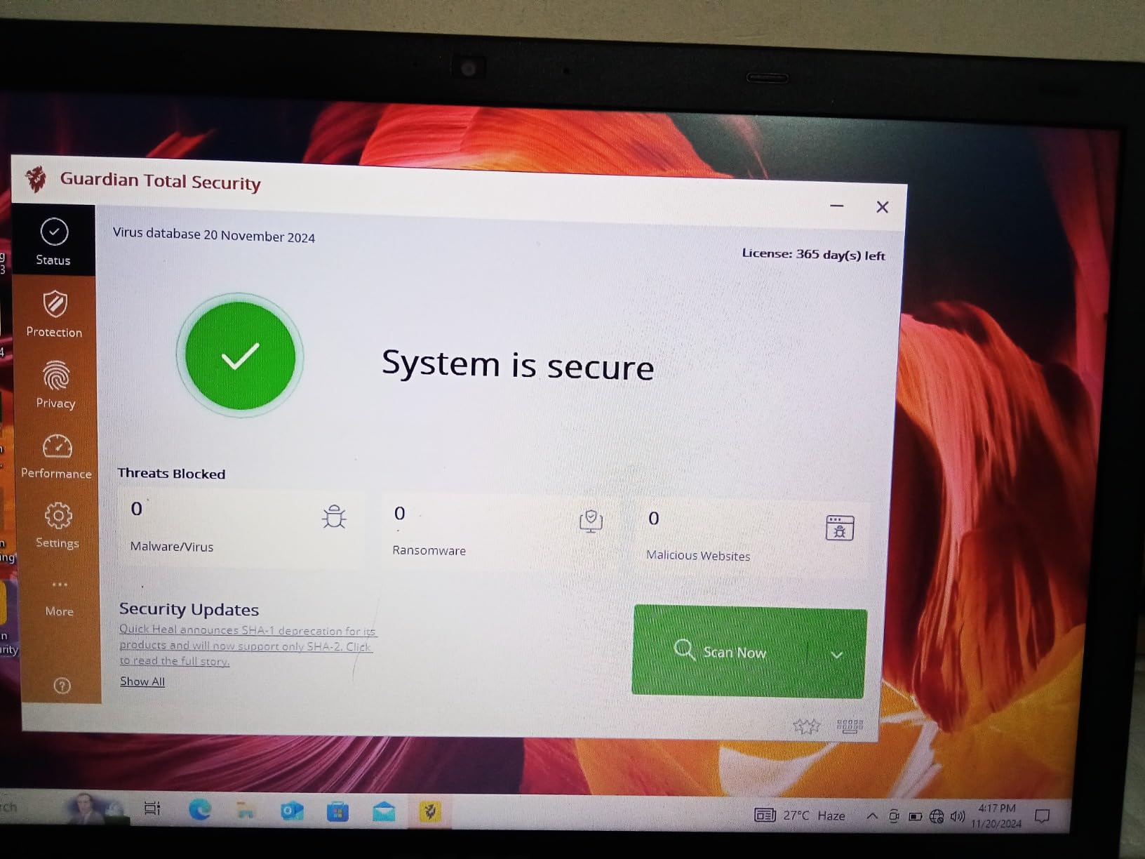 Guardian Antivirus Total Security With Anti-Ransomware- 1Pc/1Year ...