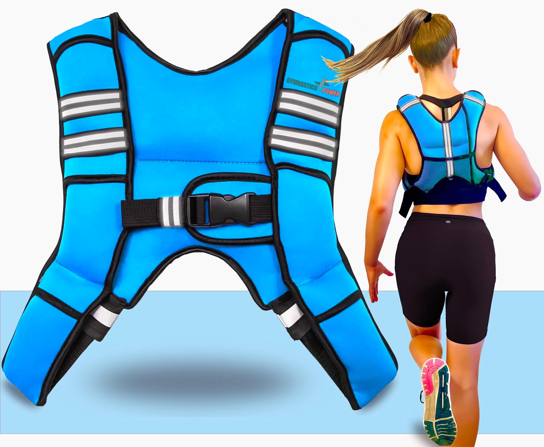 Orbit Unisex Adjustable Weighted Vest with Reflective Stripe, 5 kg ...