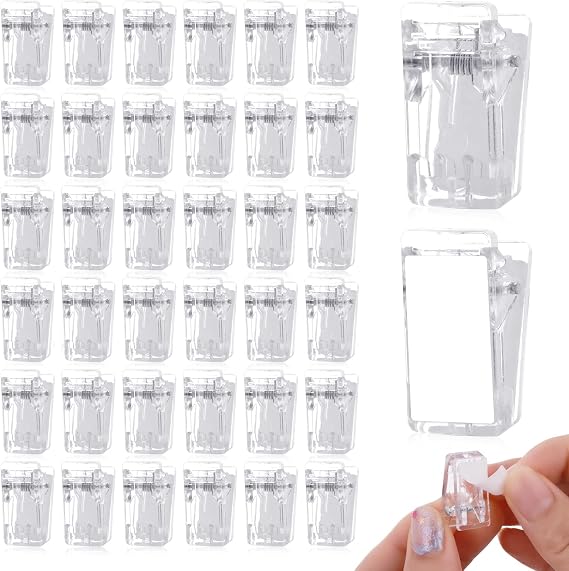 50 Stück Fotoclips Transparent Nail Tips Selbstklebende Wandclips Foto ...