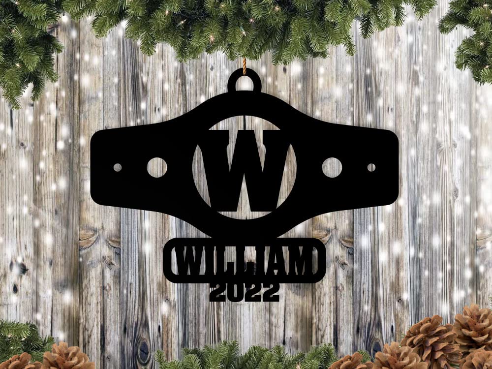 Amazon.com: Personalized Wrestling Ornament Wrestlers Belt Christmas ...