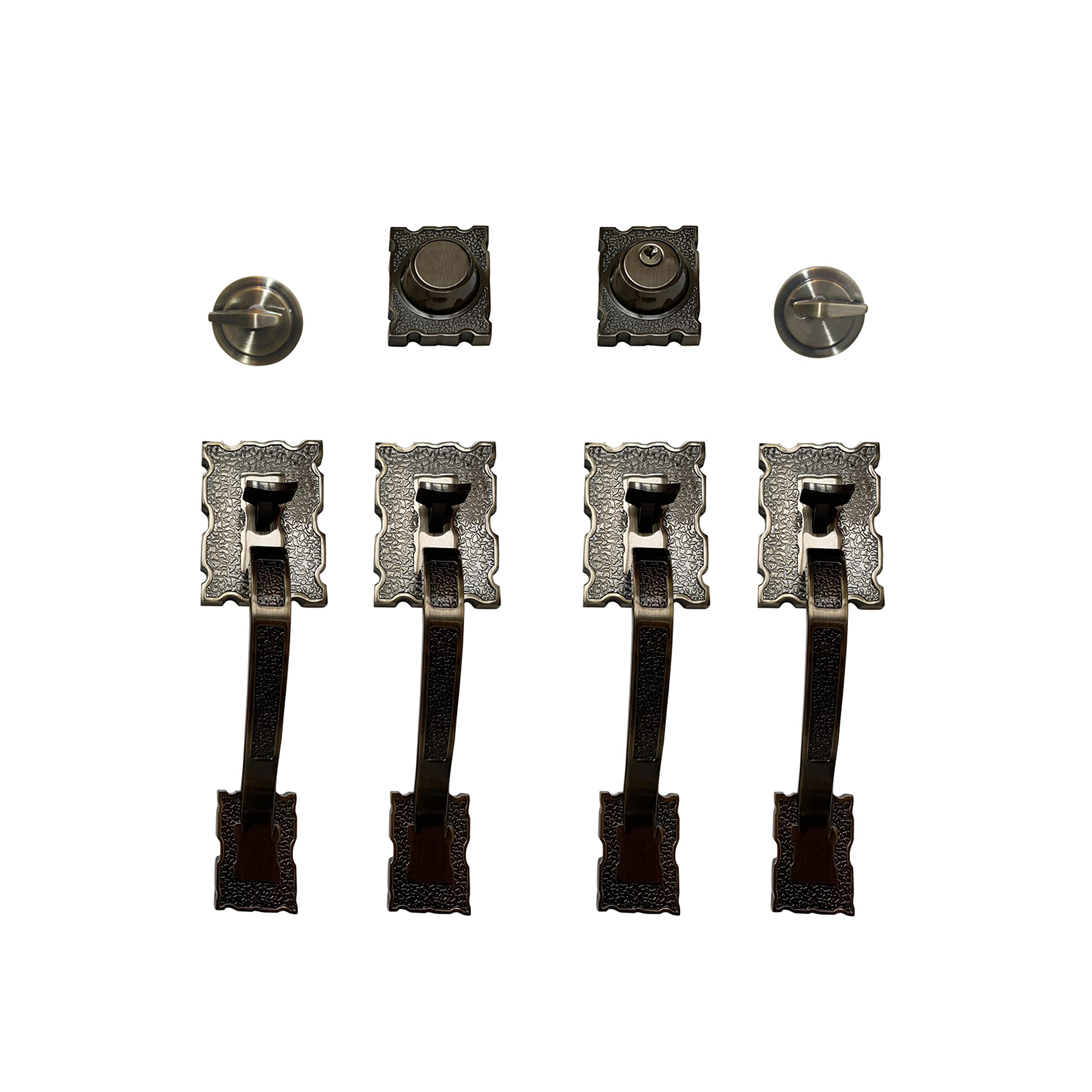 Double Front Door Hardware Set LAMA, Heavy Duty Entry Double (Keyed and ...