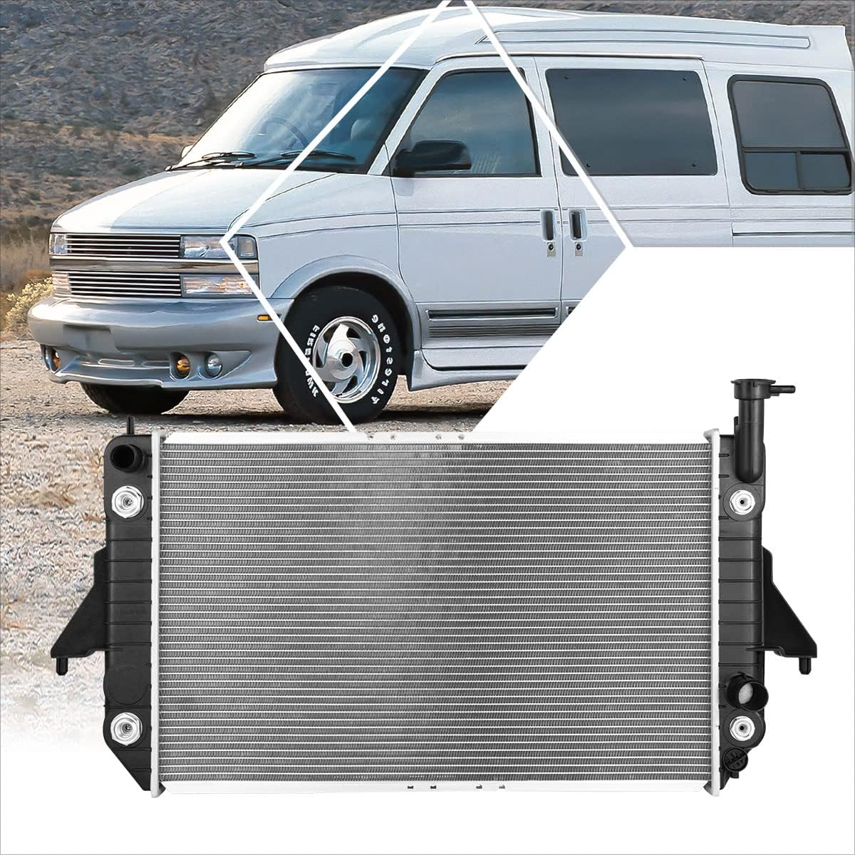 Amazon.com: OE Style 1-Row Aluminum Core Cooling Radiator Compatible ...