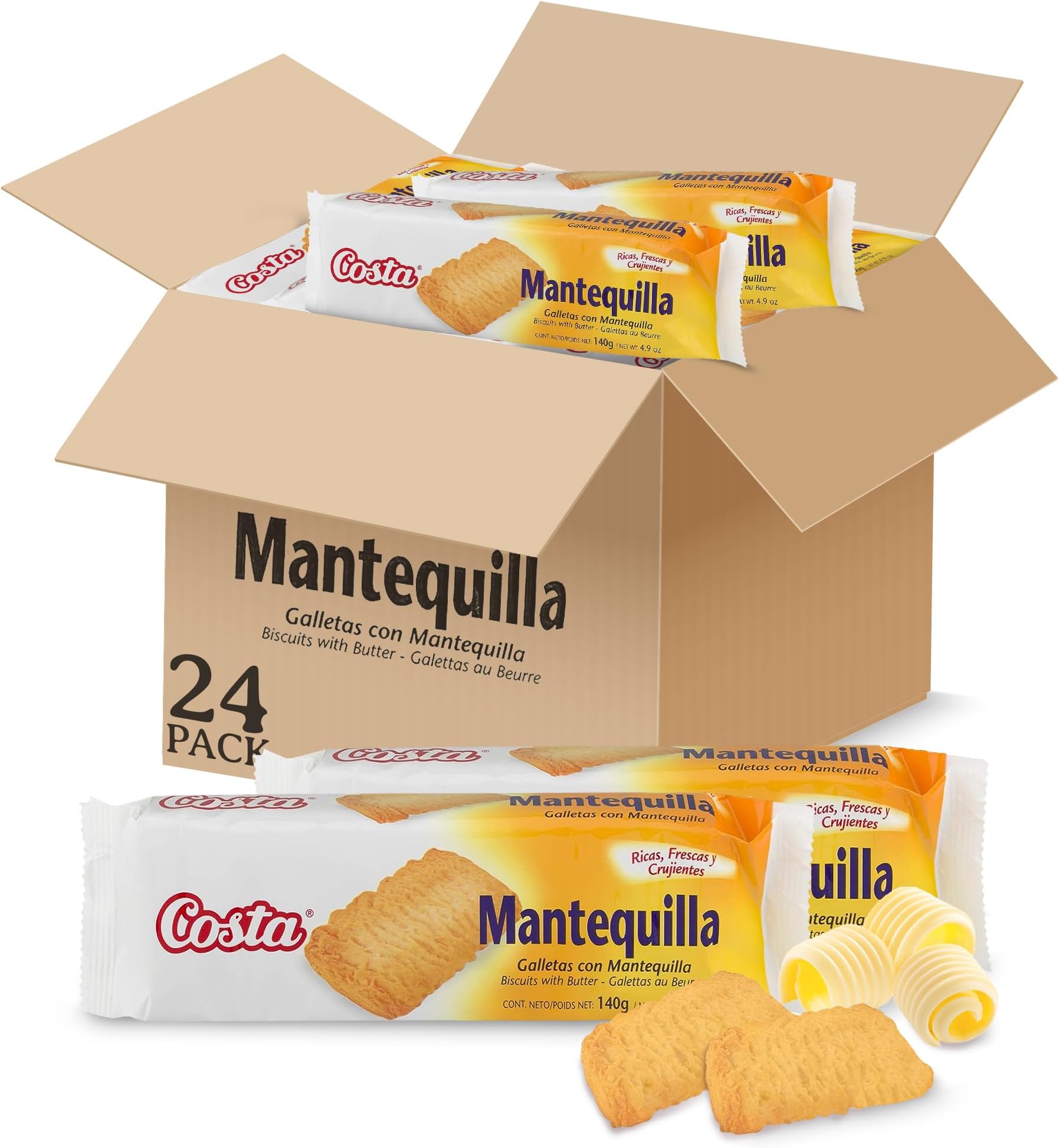 Amazon.com: Costa Butter Cookies - Biscuit Cookies with Rich Butter ...