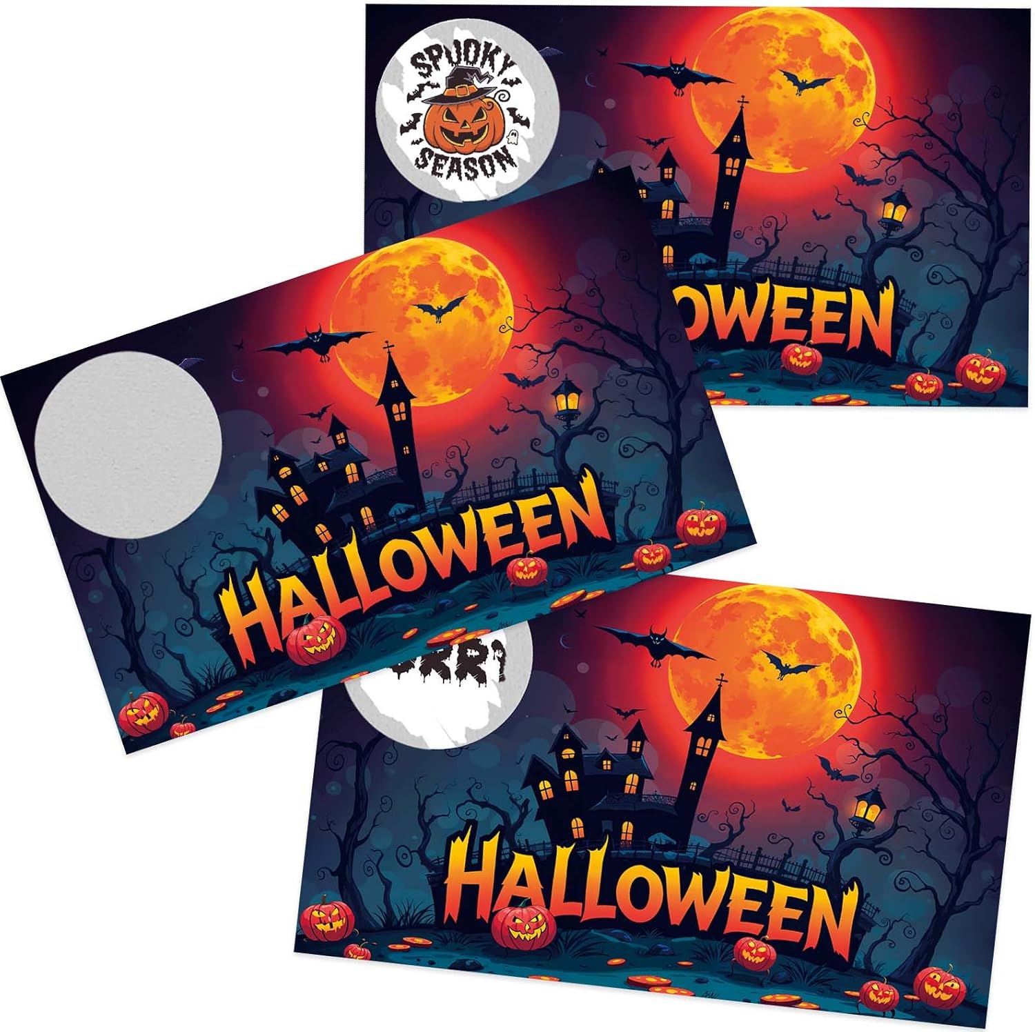 Amazon.com: TIRYWT Halloween Scratch Off Cards, 50 Pack Spooky ...