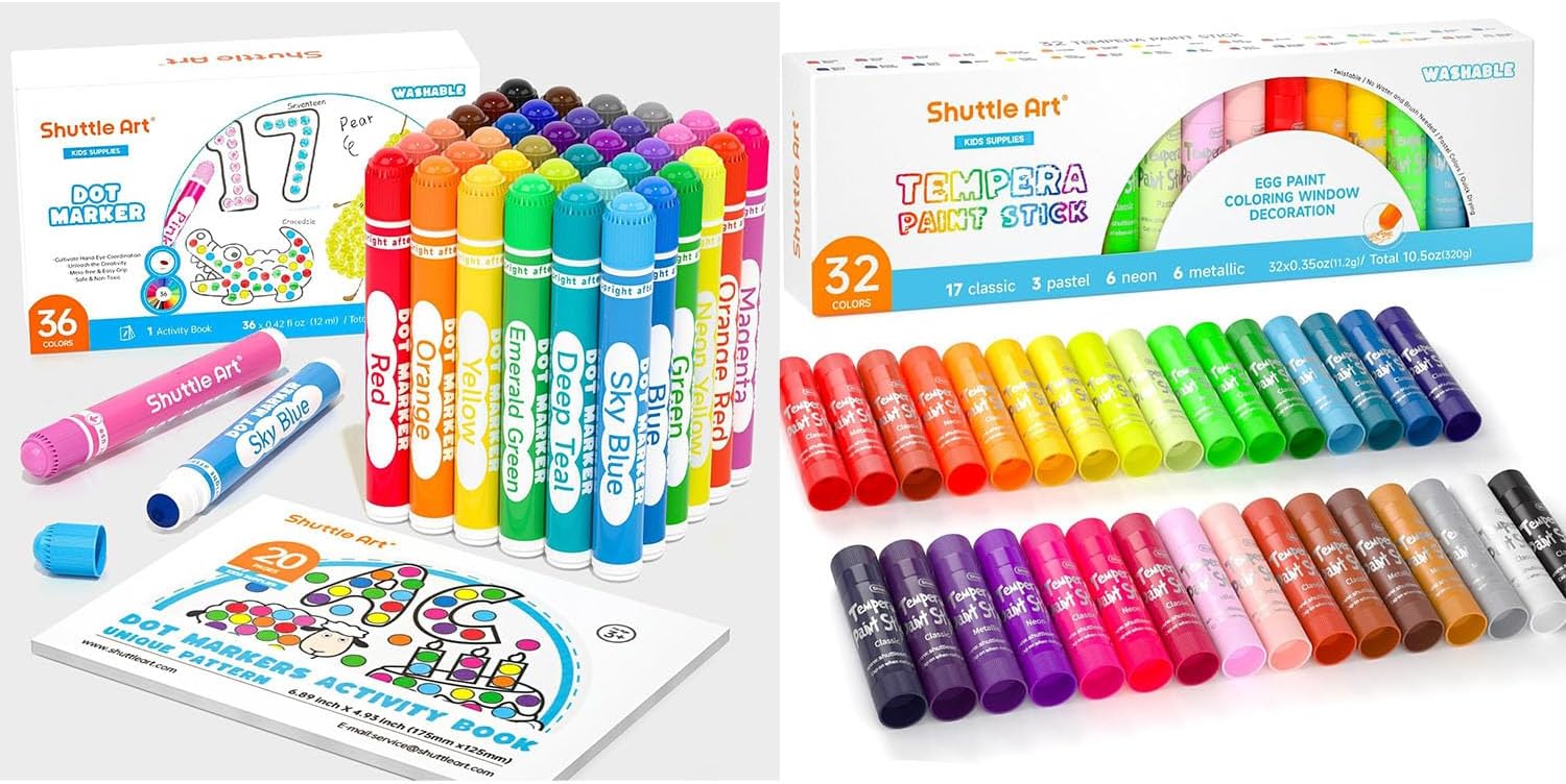 Amazon.com: Shuttle Art Washable Dot Markers Bundle - 36 Colors Dot ...
