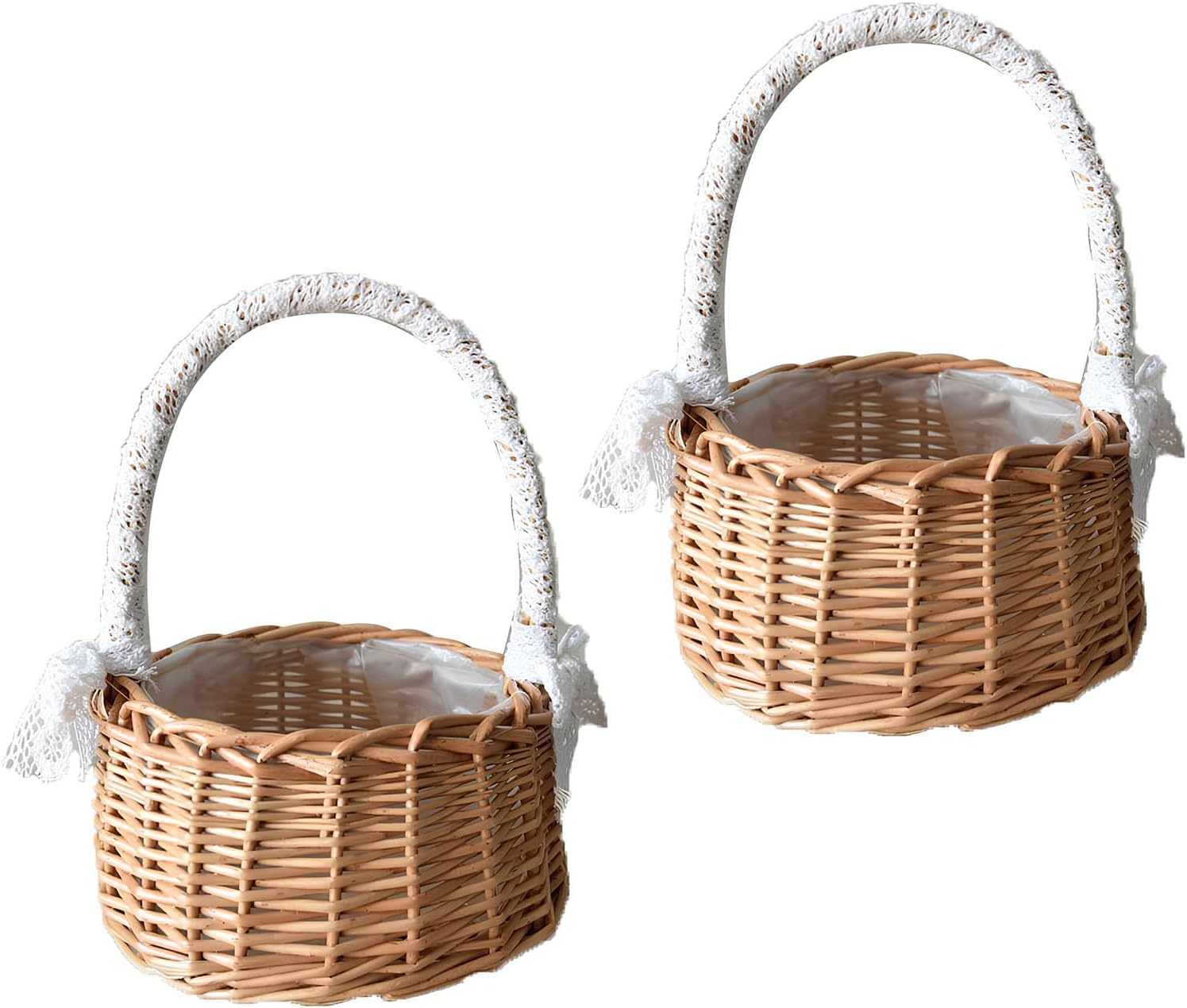 Petites Corbeilles Osier avec Anse, Panier De Mariage En Paille, Panier ...