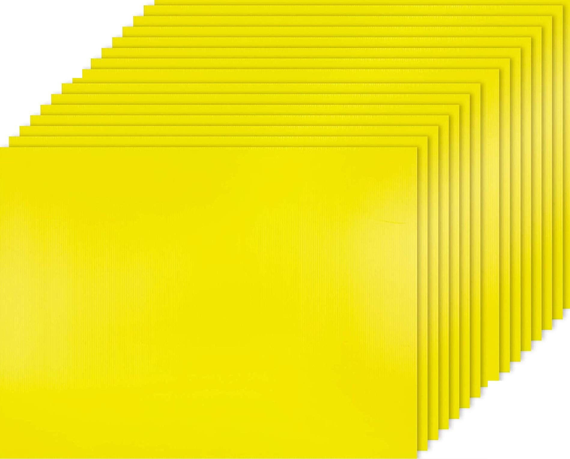 Amazon.com : 5 Blank Yard Signs (Yellow) 18x24 inch Corrugated Plastic ...