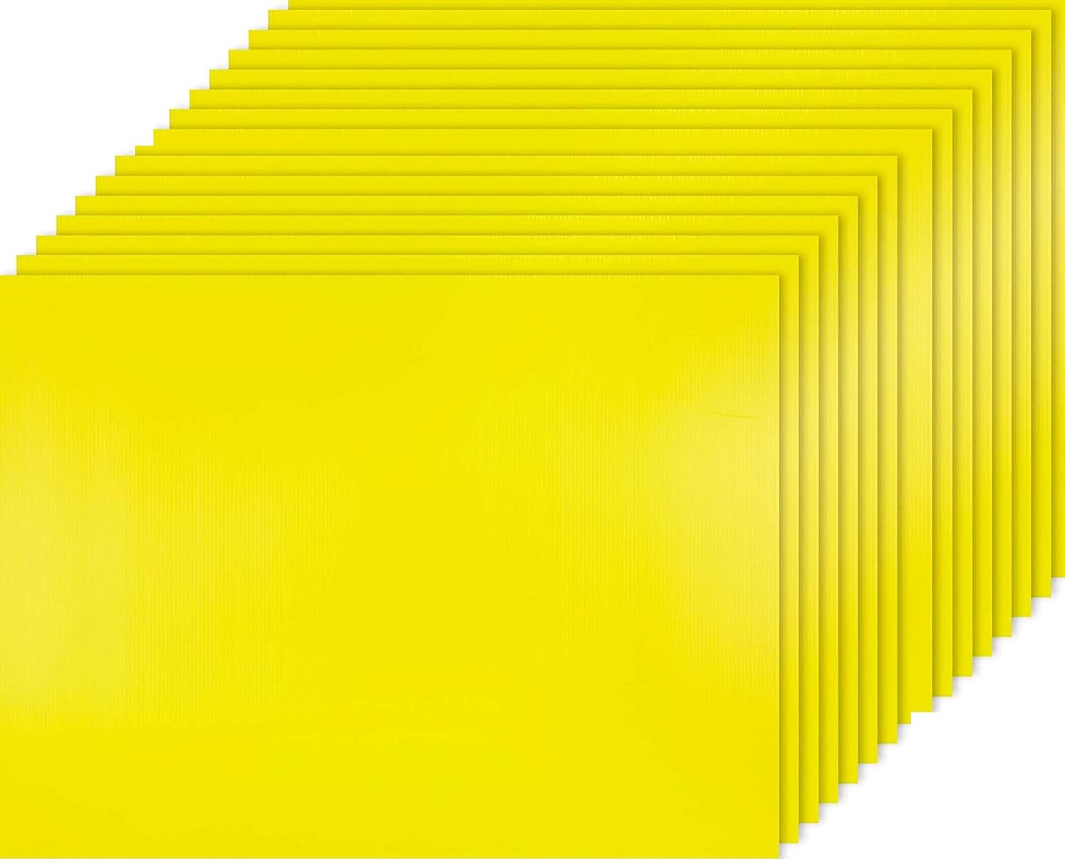Amazon.com: Yard Signs 20 Yellow Signs 18x12 inch x 4 mm Corrugated ...