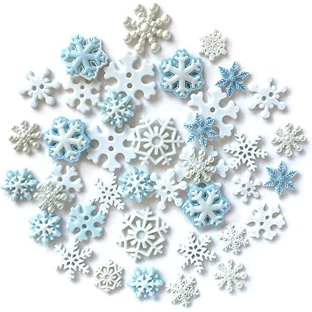 Amazon.com: Buttons Galore 100 Snowflake Buttons - Super Value Pack for ...