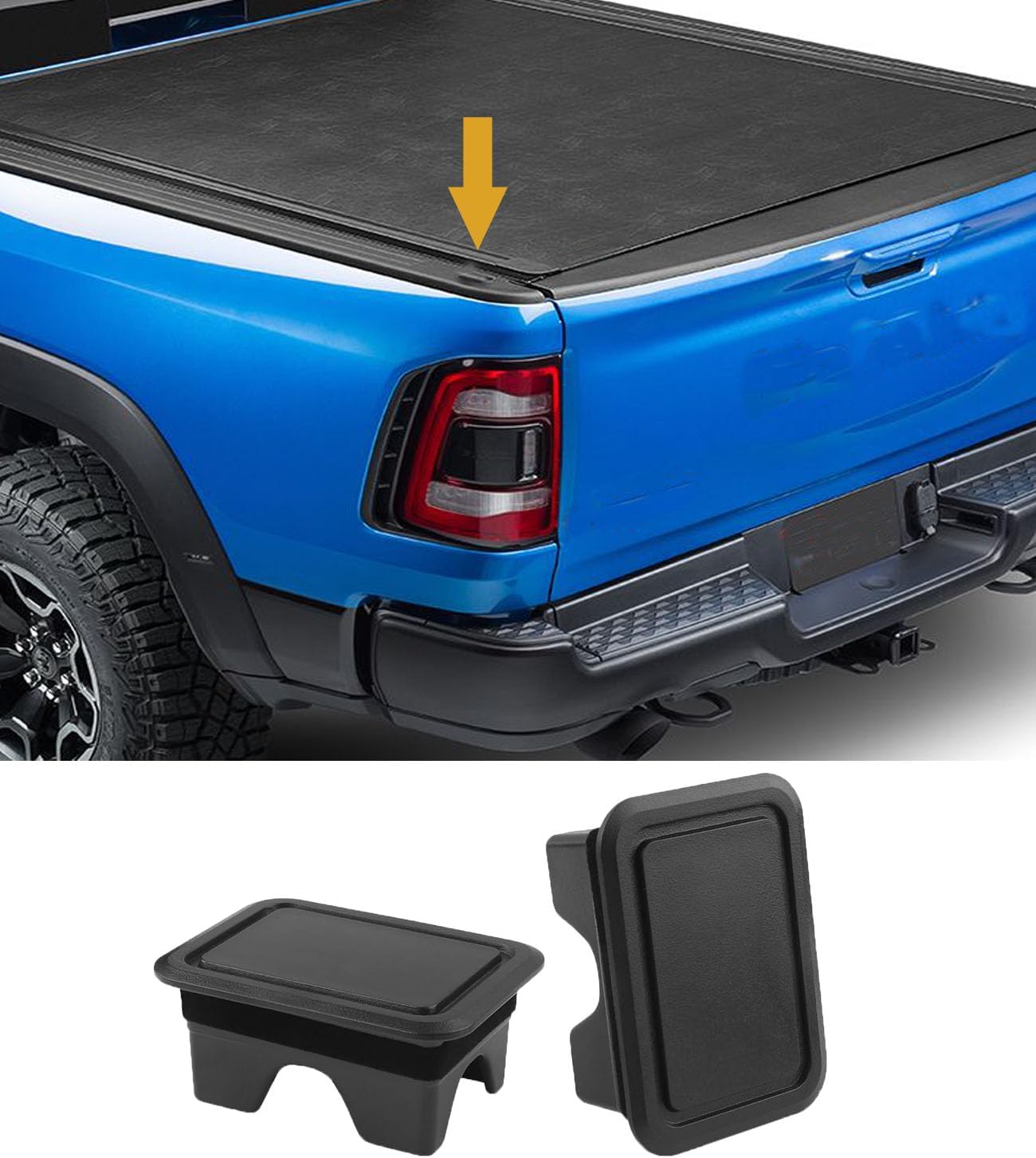 Amazon.com: Bed Rail Stake Pocket Covers Compatible with Dodge Ram 1500 ...
