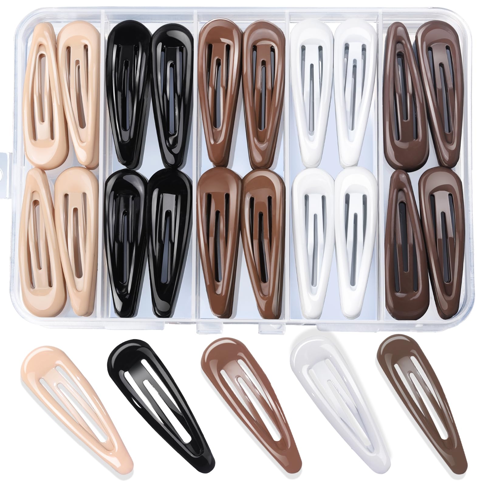 Amazon.com : Teenitor 50Pcs Snap Hair Clips,2 Inch Hair Barrettes Hair ...