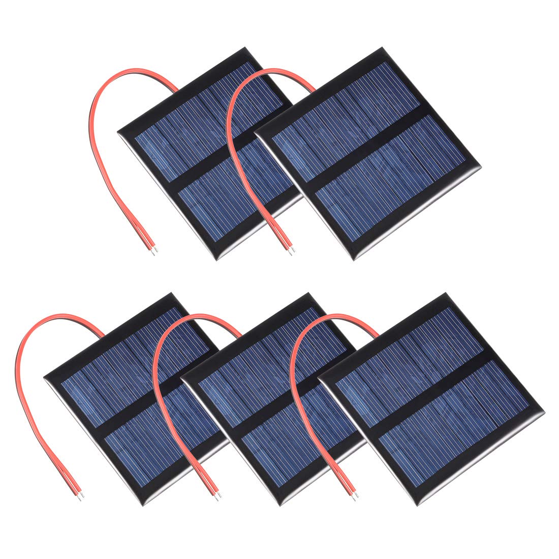 Amazon.com : uxcell 5Pcs 0.6W 5.5V Small Solar Panel Module DIY with ...