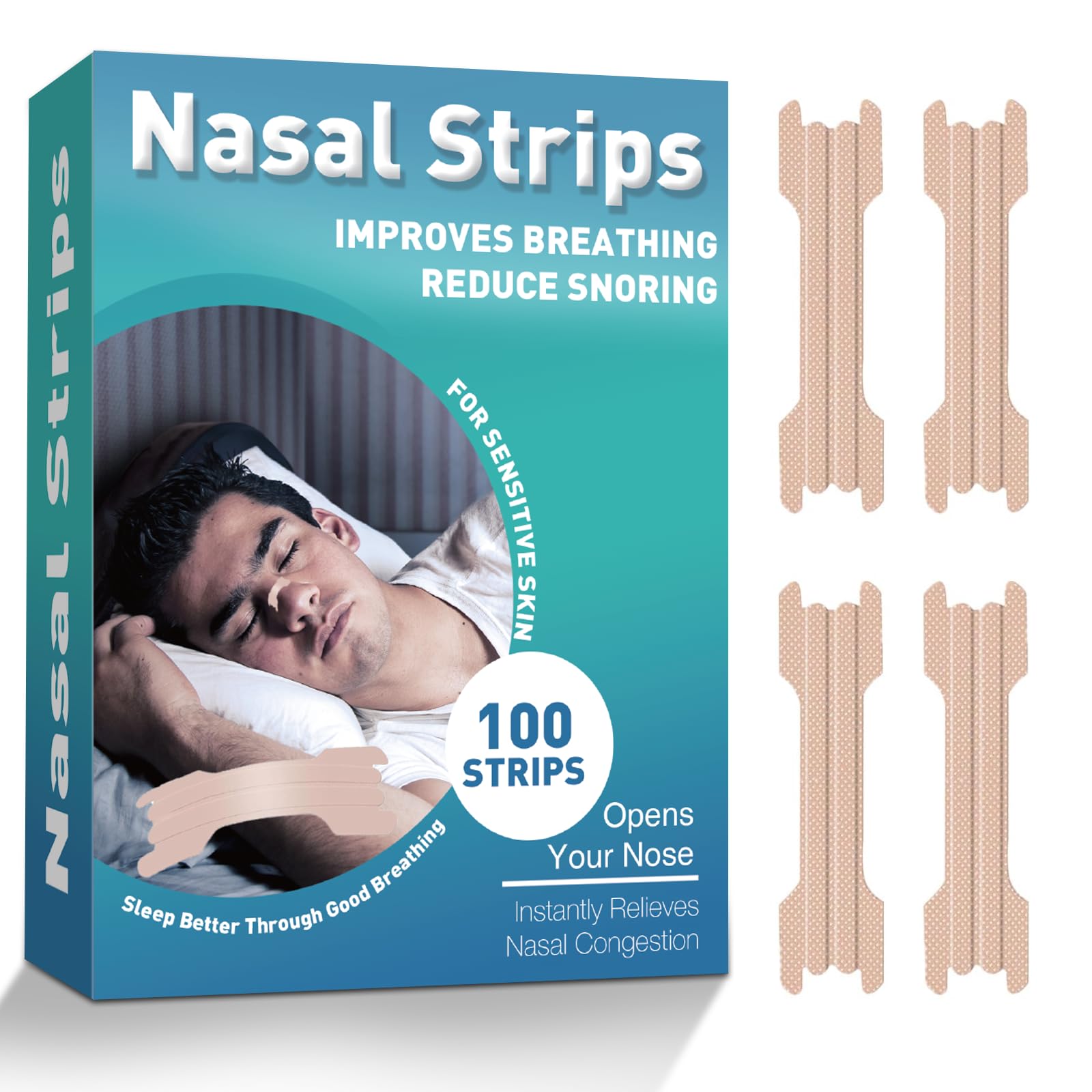 Amazon.com: Nasal Strips for Snoring, 100 PCS Advanced Gently & Ease ...