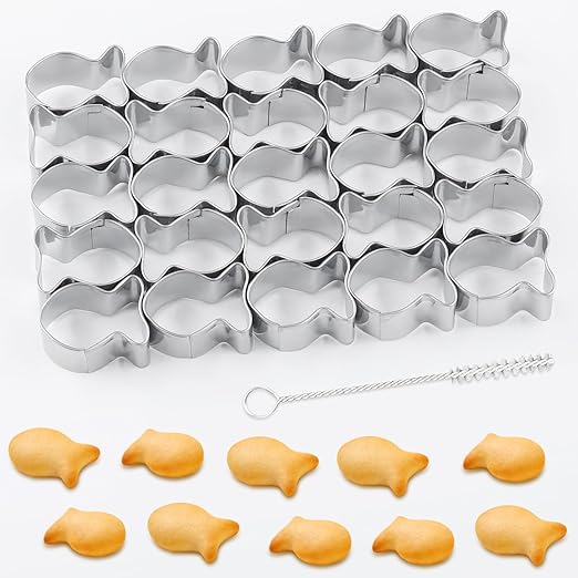 Amazon.com: 25-Cavity Goldfish Cracker Cutter, Stainless Steel Mini ...