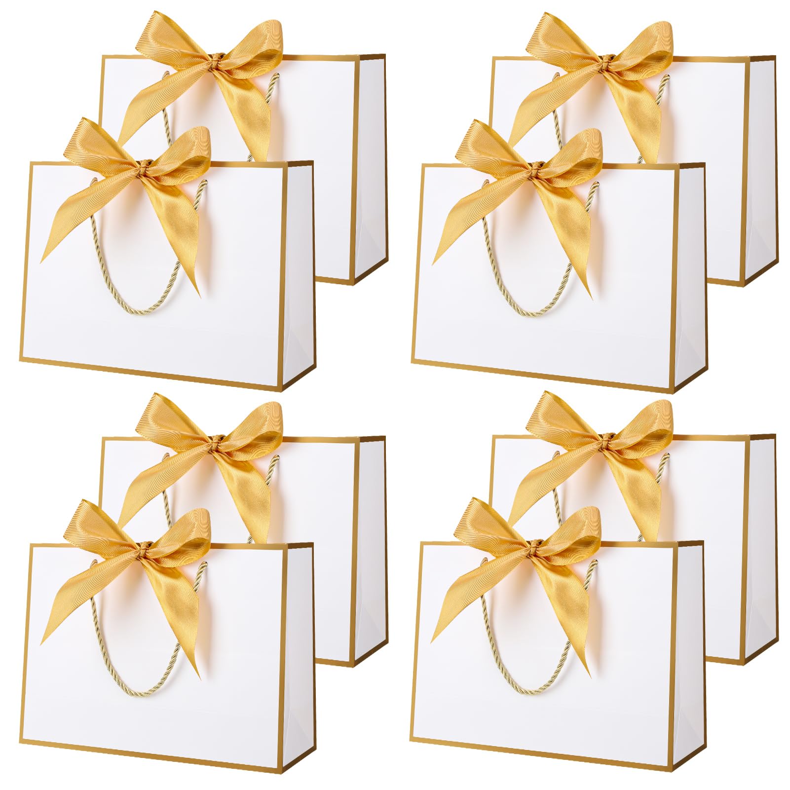 8 Pcs Present Bags with Bow Ribbon,Medium Present Bags for Presents ...