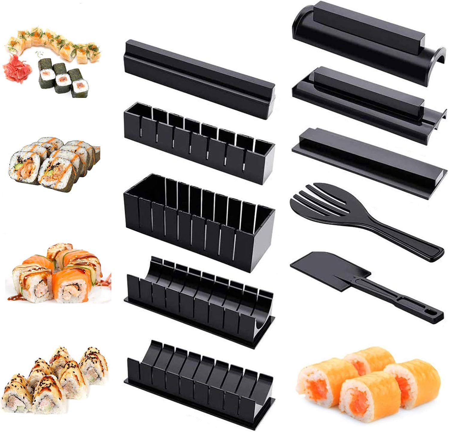 Amazon.com | WITBASS 10 Pieces DIY Home Sushi Making tool Kit with ...
