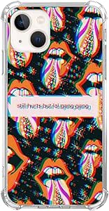 Amazon.com: Eurdosmk Hippie Sad Dark Aesthetic Red Lips Stars Case Compatible with iPhone 14 ...