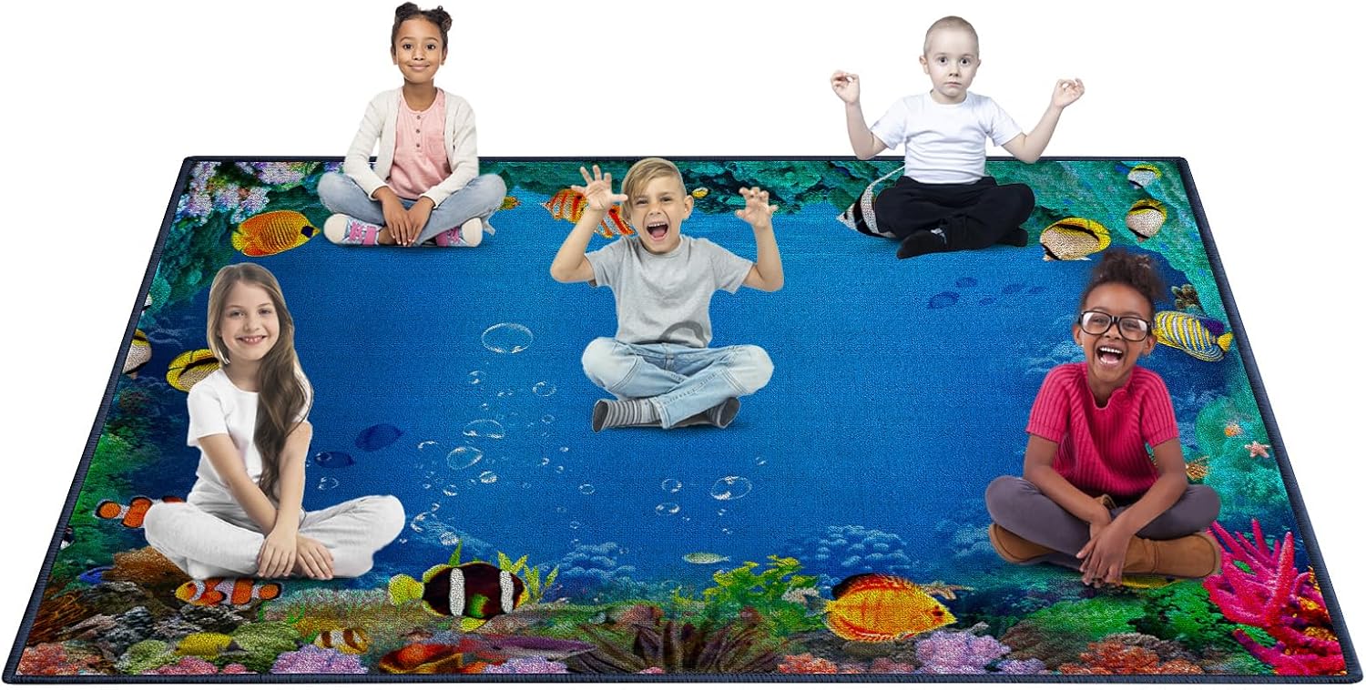 Amazon.com: ABCarpet Ocean Classroom Rug 6.5x8.5 Area Rug Reading Rug ...