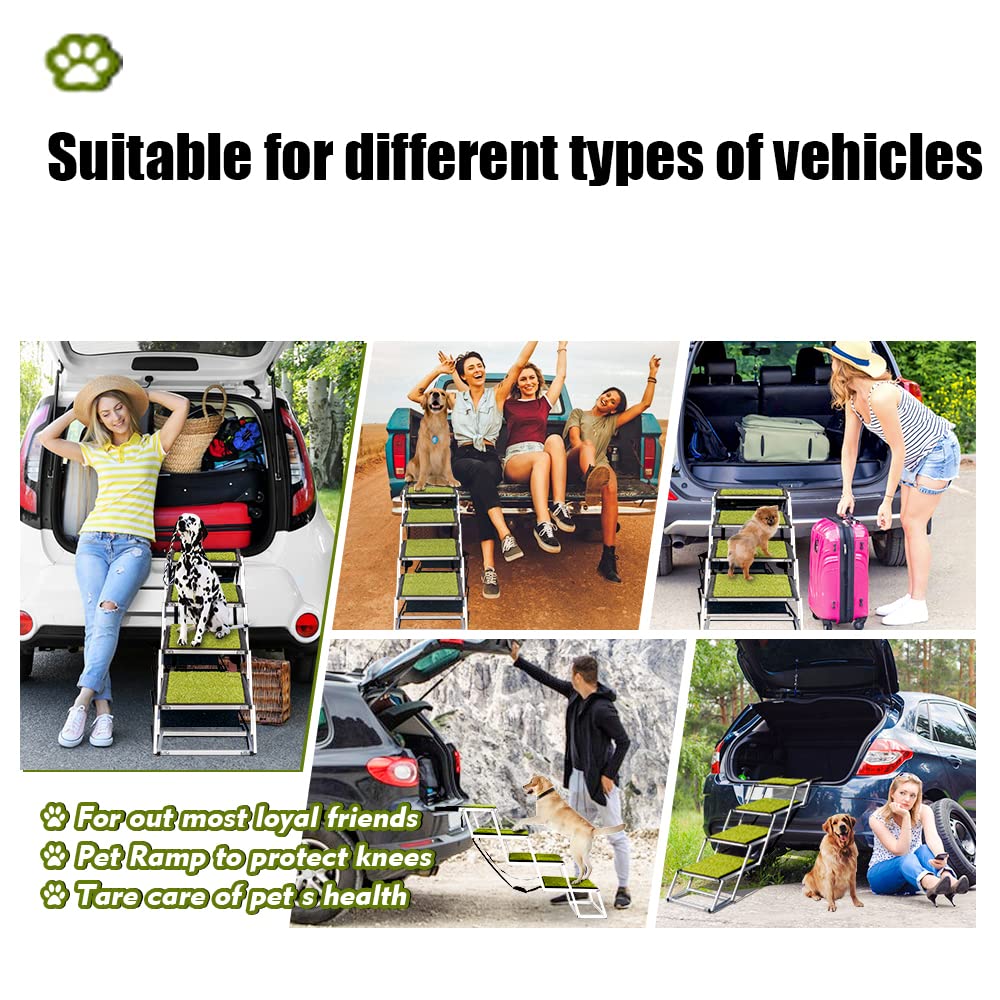 Joyrally Upgraded Extra Wide Dog Car Stair for Large Dogs,Lightweight ...