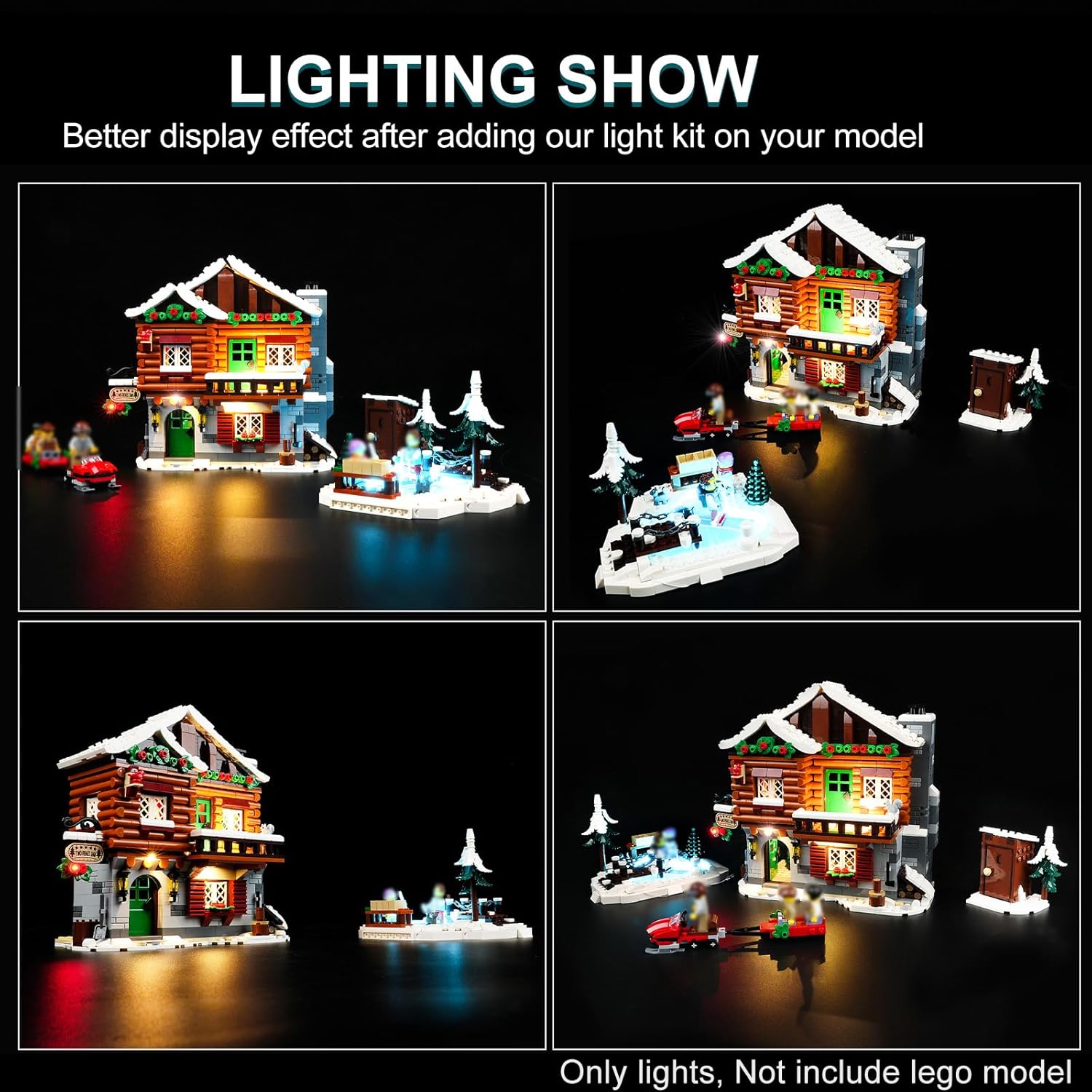 Kit de iluminación LED para Lego Icons Alpine Lodge, luz LED compatible ...