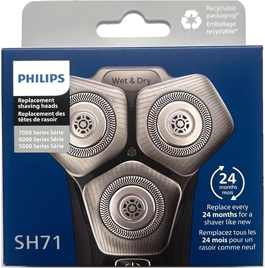 Amazon.co.jp: Philips フィリップス 純正 メンズシェーバー 5000 / 7000シリーズ 替刃 SH71/50 ...
