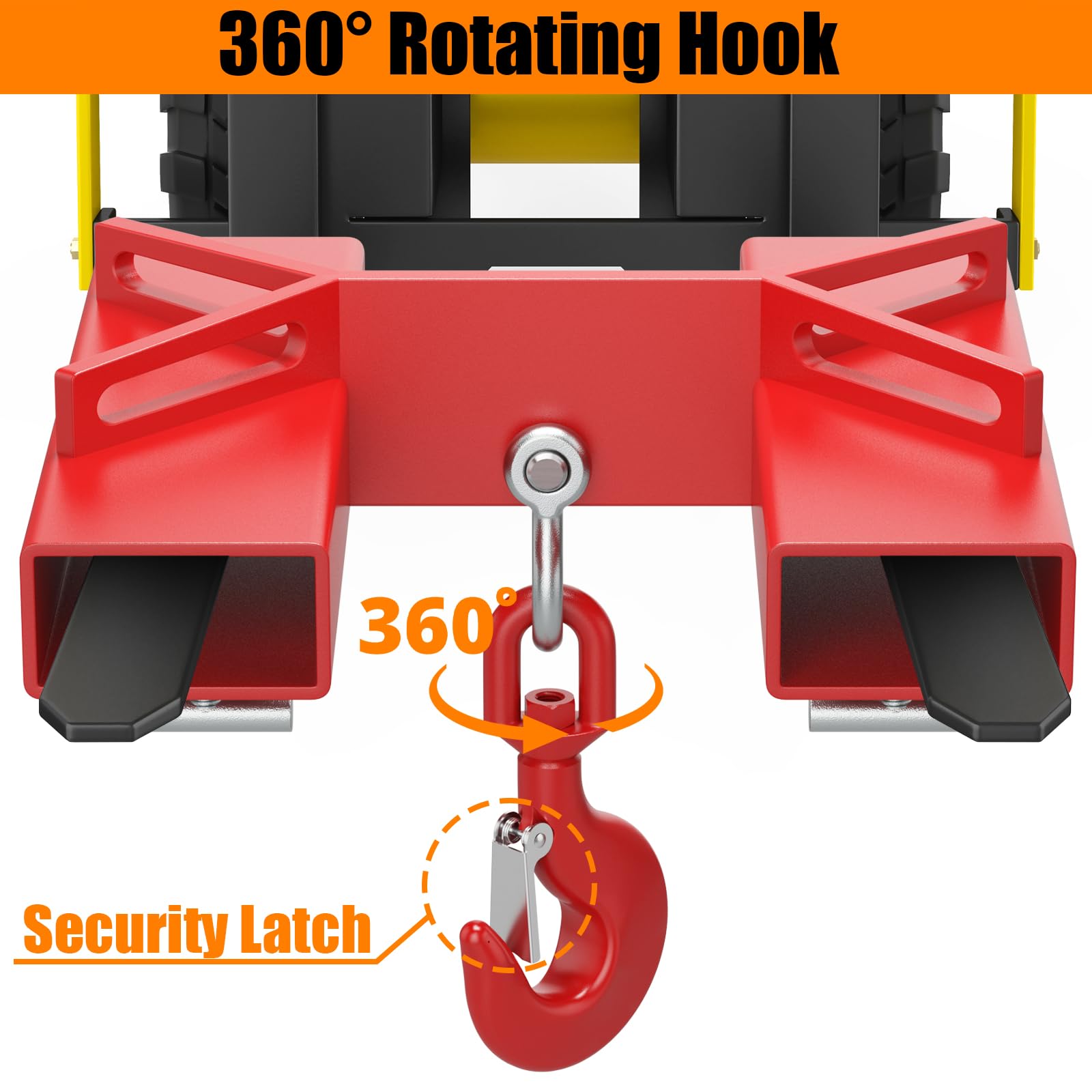 Snapklik.com : KYBOLT Forklift Lifting Hook Attachment,6600 Lbs Capacity