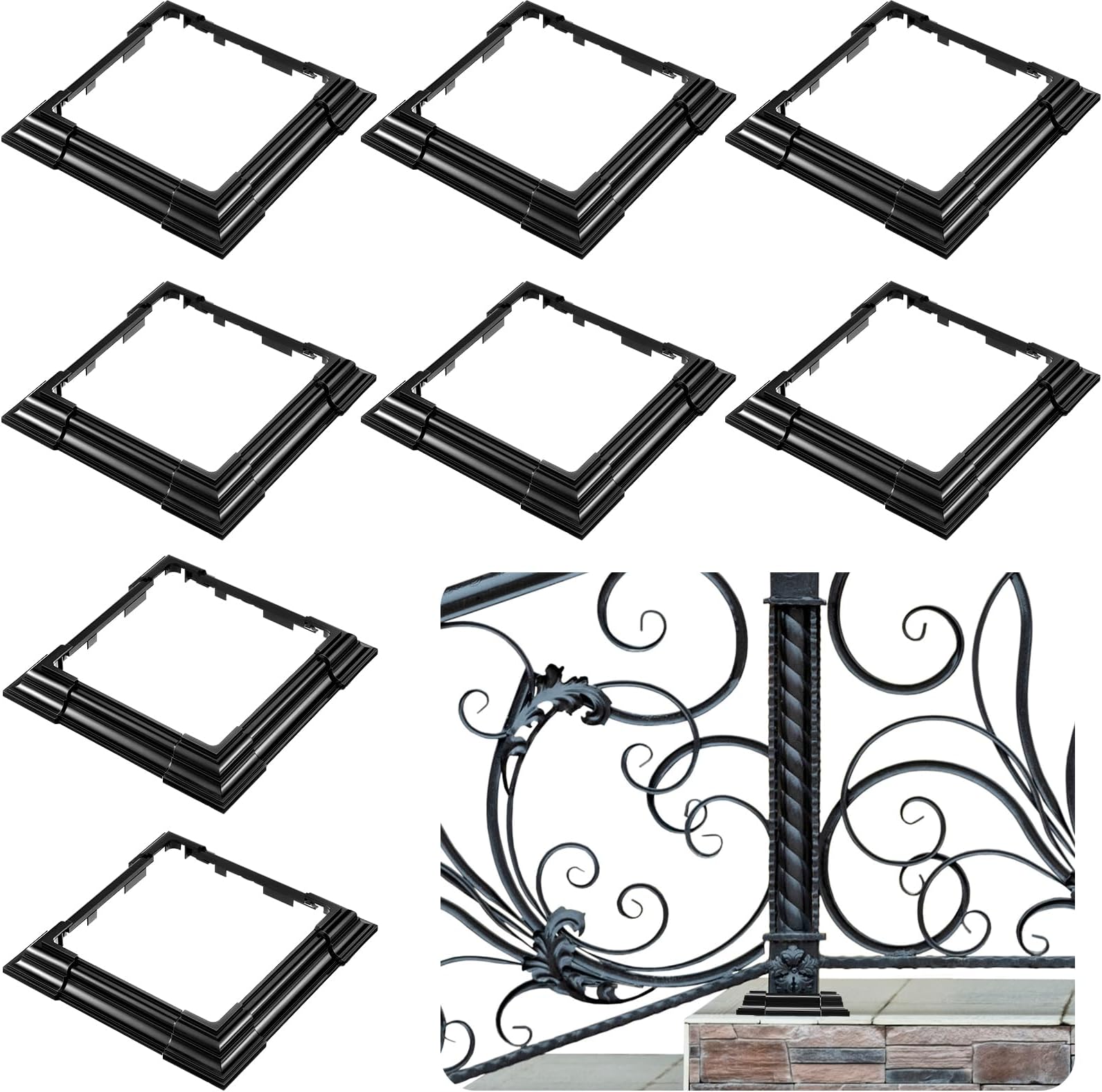 Tandefio 4 x 4" Post Skirt, Internal Size 3.5 x 3.5" Post Base Cover ...