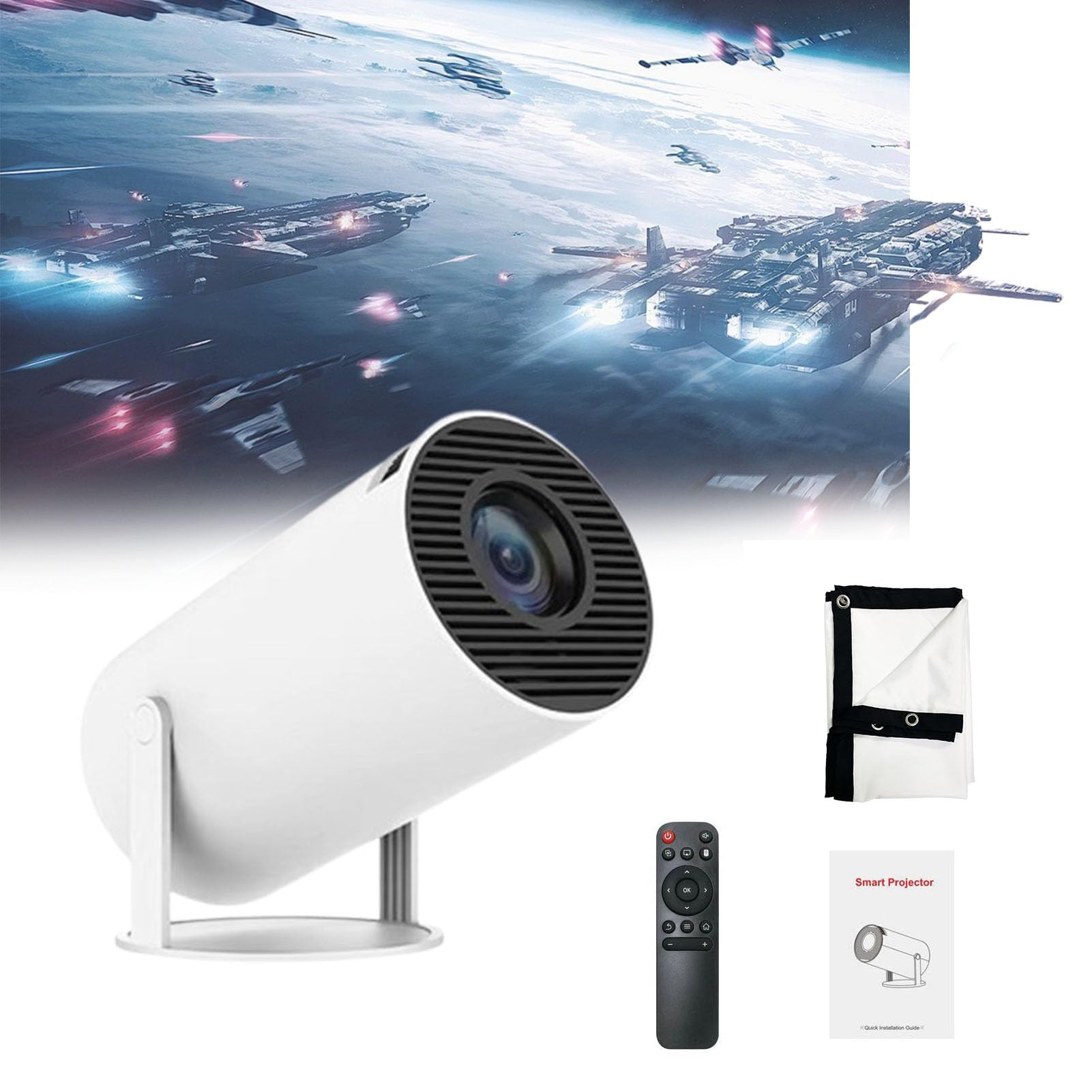 Moviehub Ultra HD Projector, Moviehub Projector with Support for 1080P ...