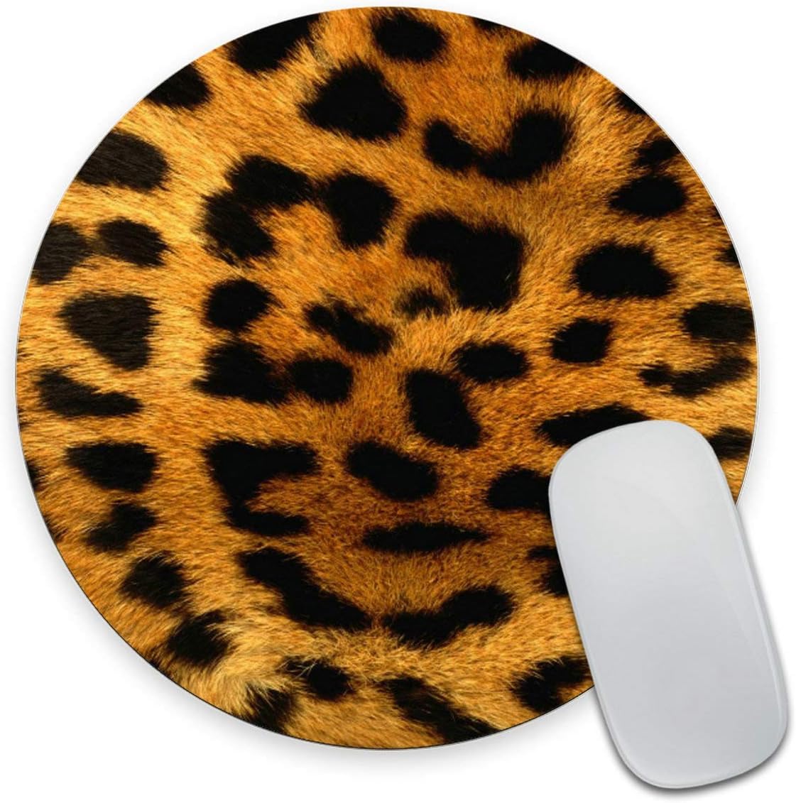 Amazon.com : Smooffly Leopard Print Round Mouse pad, Animal Print, Desk ...