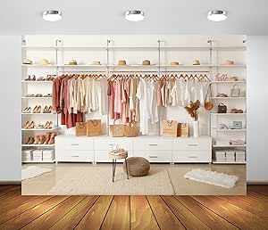 Amazon.com : BELECO 8x6ft Fabric Modern Cloakroom Backdrop Apartment ...