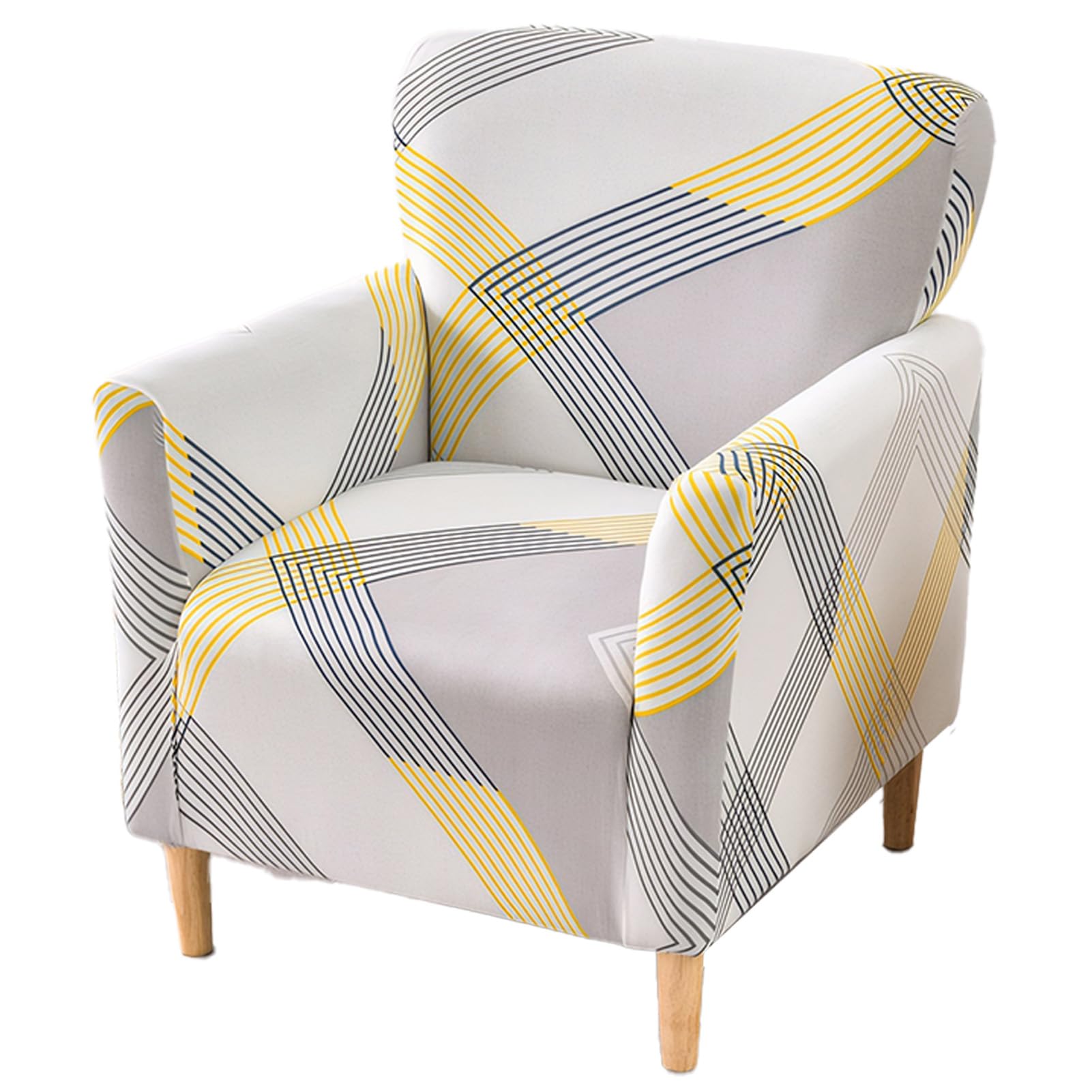 SEAUR Stretch Armchair Slipcovers with Arms 1-Piece Chair Covers Soft ...