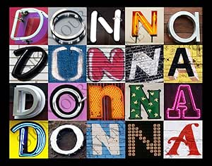 Amazon.com: DONNA Personalized Name Poster Using Sign Letters : Sports ...