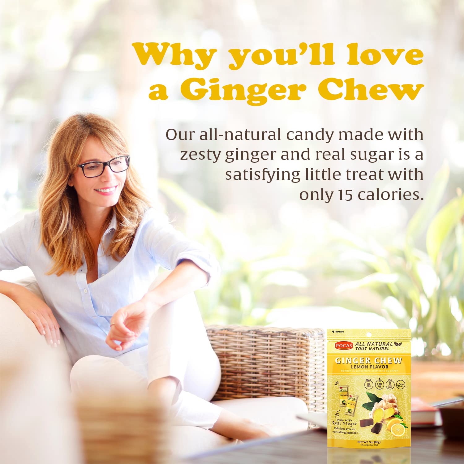 Snapklik.com : Pocas Lemon Ginger Chews - Sweet And Zesty Ginger Chew, Individually Wrapped Low ...