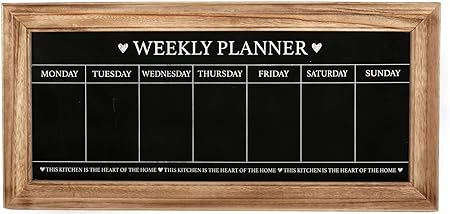 Unique Boutique Shabby Chic Style Weekly Planner Chalkboard, Natural ...
