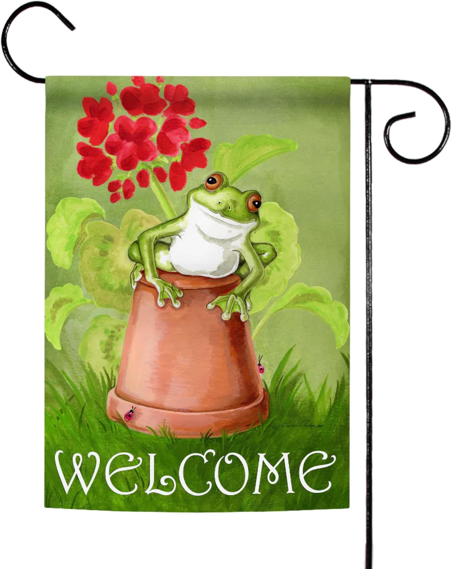 Amazon.com : Toland Home Garden 1112331 Dancing Frogs Frog Flag 12x18 ...