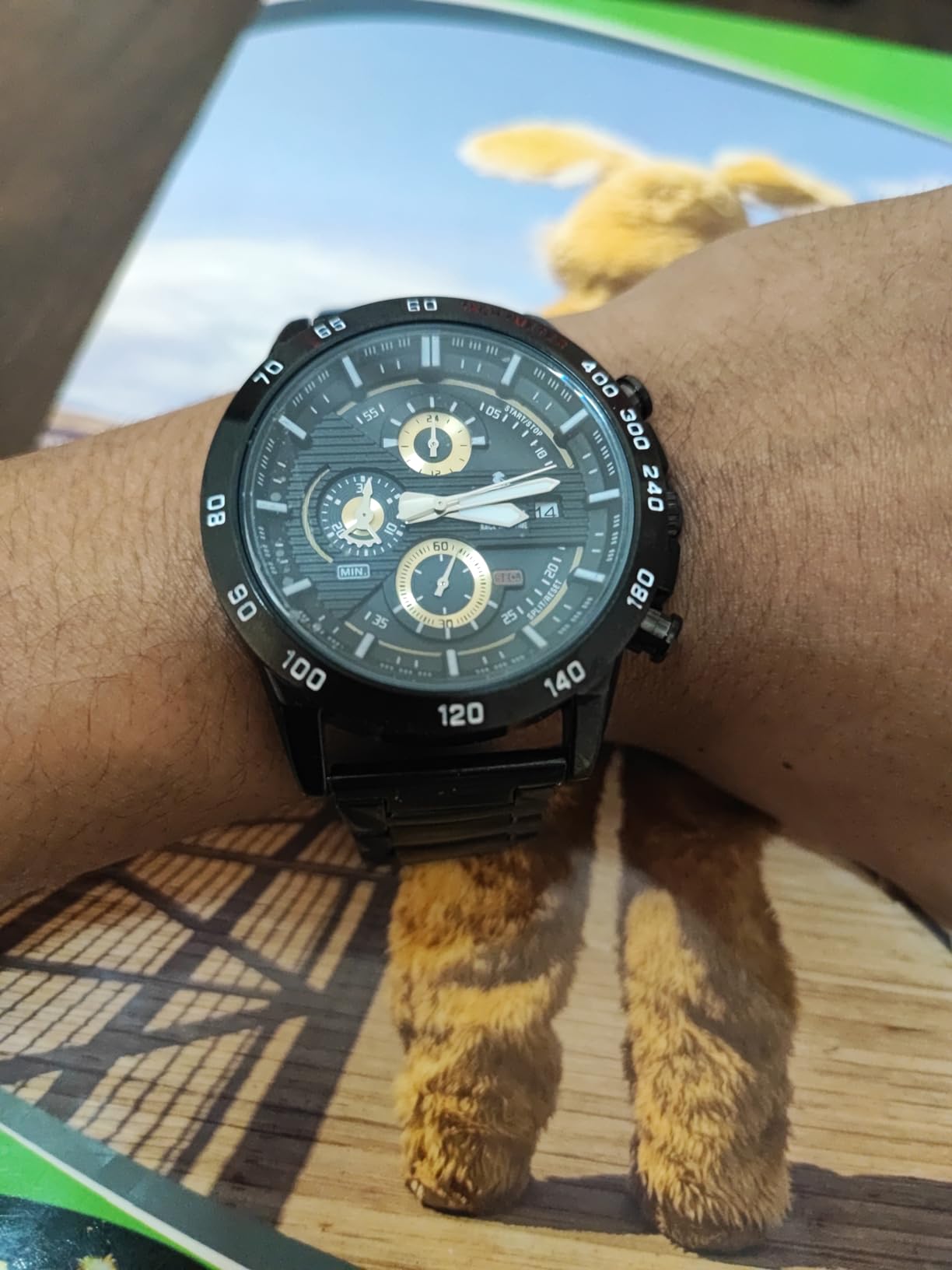 Sylvi Luxury Business Casual Party-Wear Steel Strap Chronograph Date ...