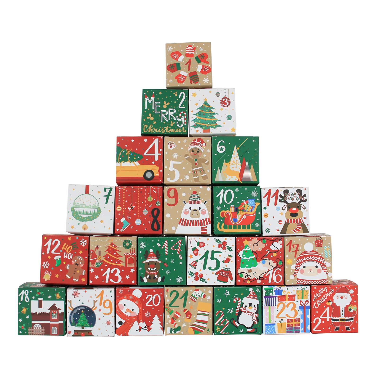 Amazon.com: Lihome Diy Advent Calendar - Empty Advent Calendar to Fill ...