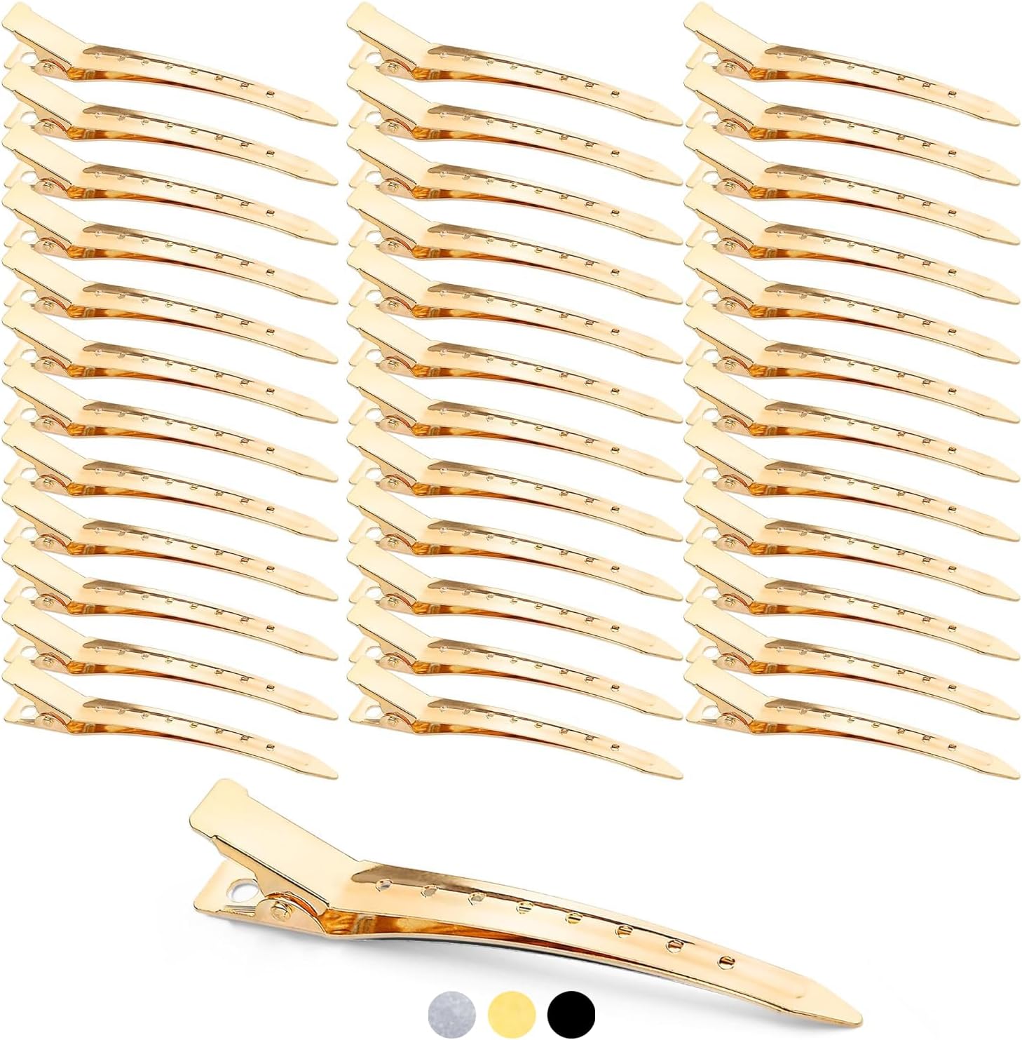 Mbsomnus 36pcs Hair Clips Women Gold Hair Clips for Styling 3.5 Inch ...