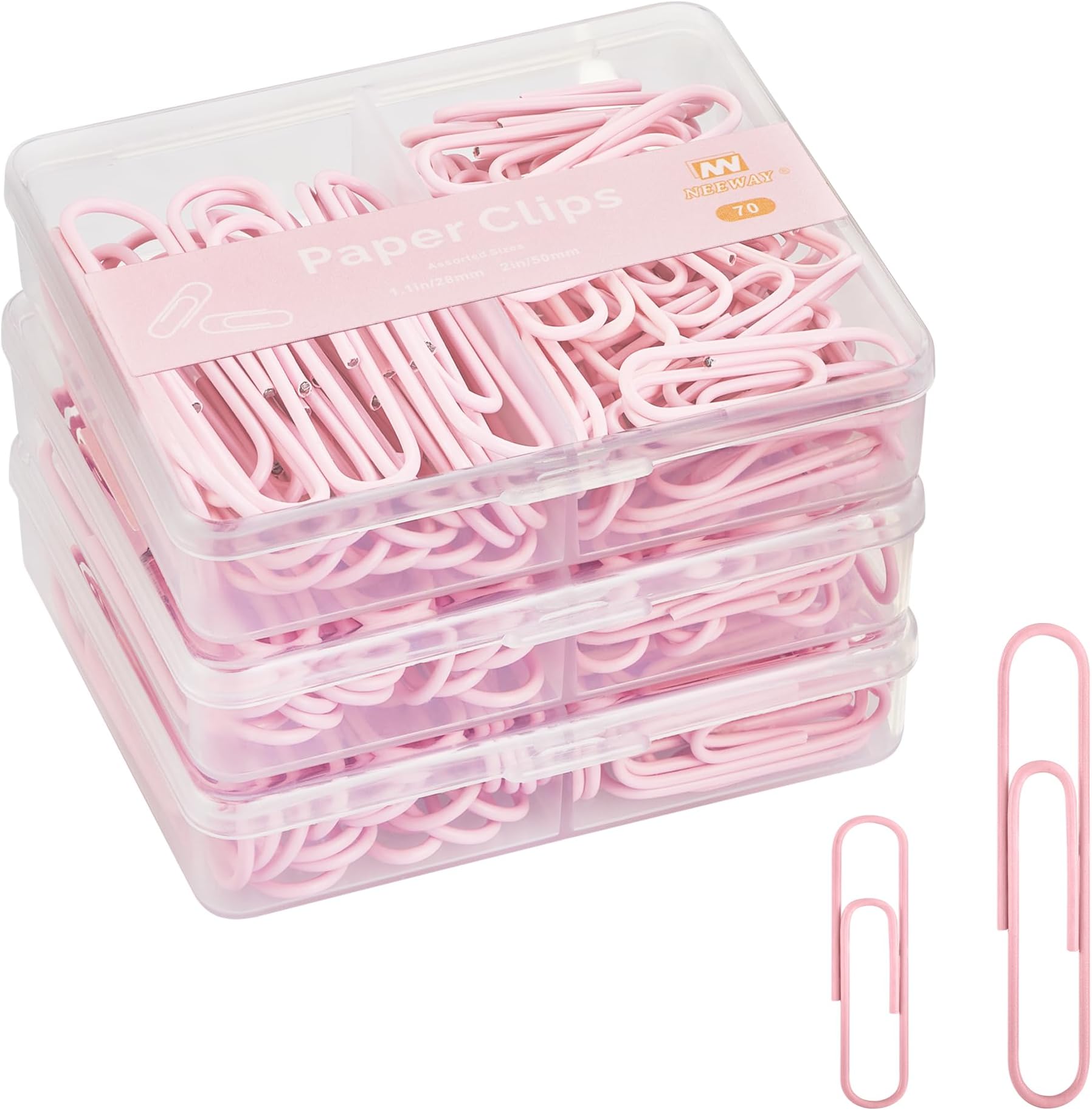 Amazon.com : NEEWAY Colorful Paper Clips Assorted Sizes, Small and ...