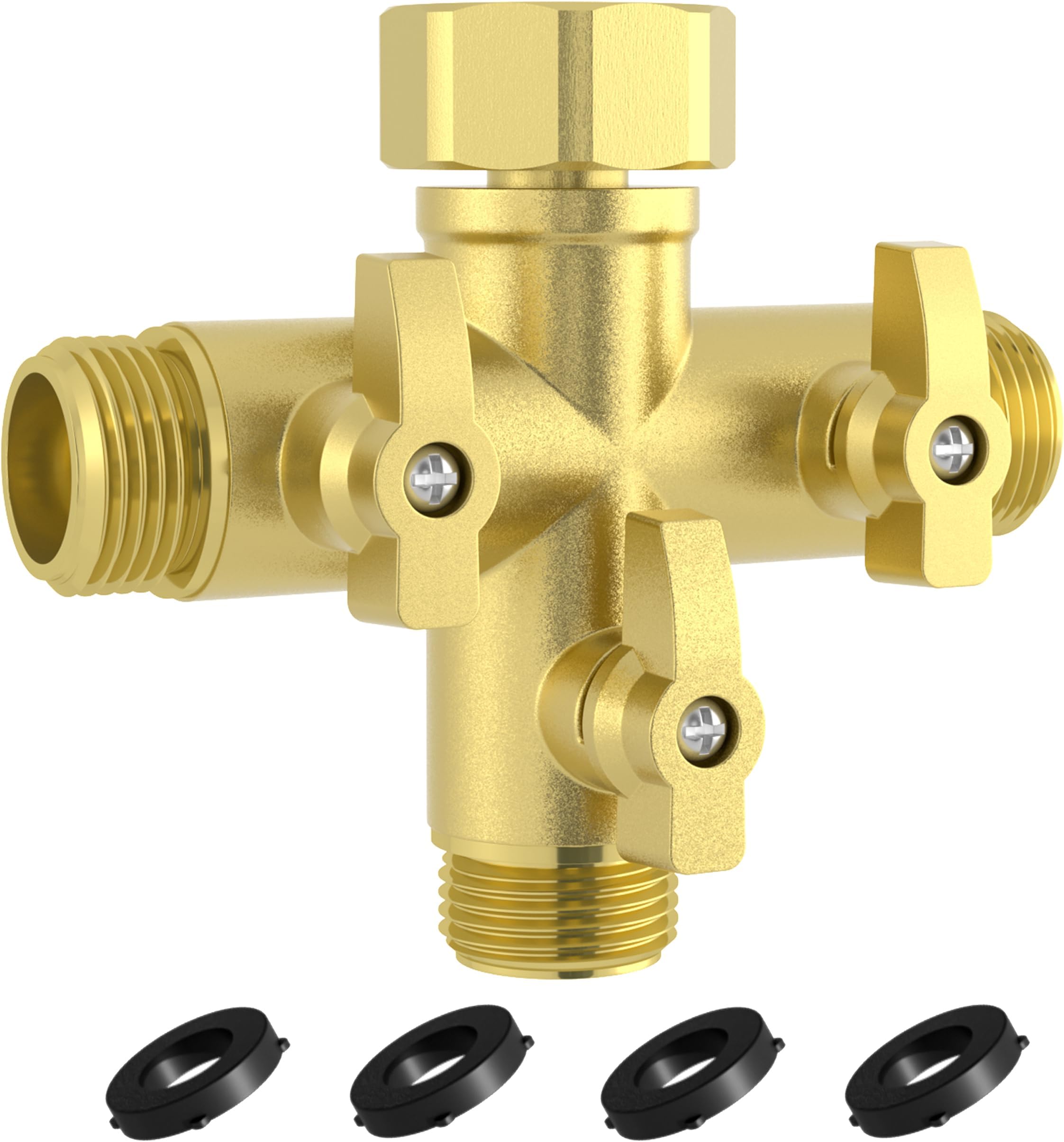 Amazon.com: Hose Splitter, 3 Way Heavy Duty, Hose Connector Rotated 360 ...