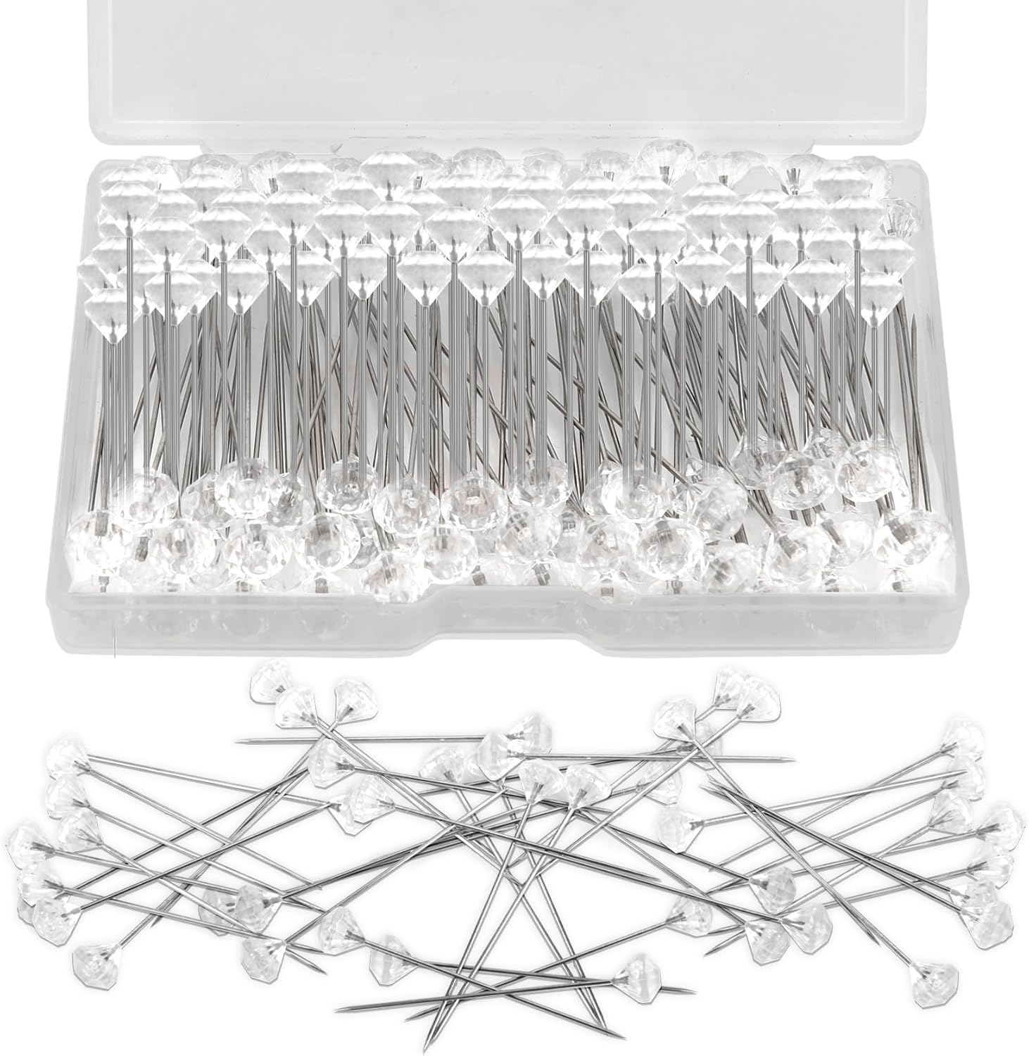Amazon.com: 500pcs Diamond Pins - Bouquet, Floral & Boutonniere Pins ...