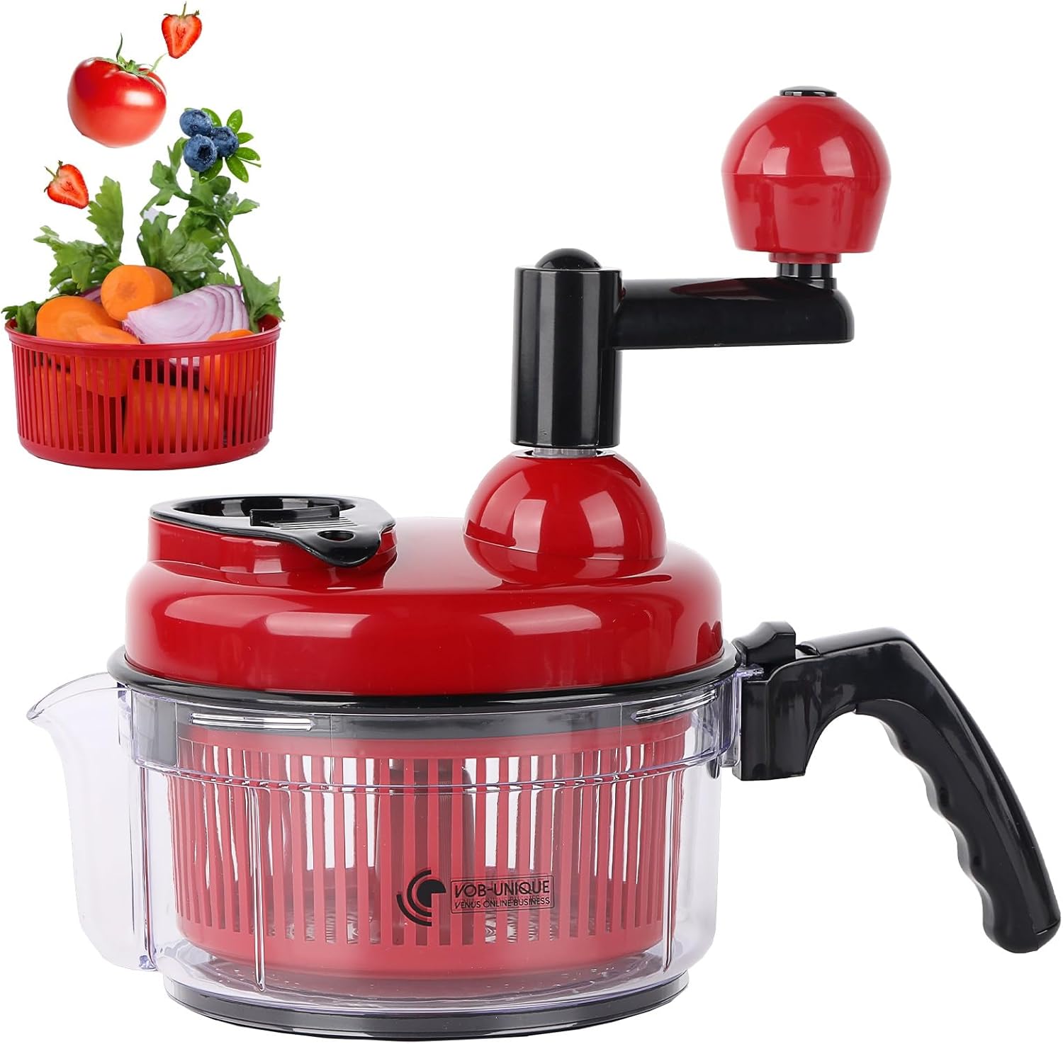 Amazon.com: Hand Food Chopper, Chops Vegetable Quick, Salad with an Egg ...